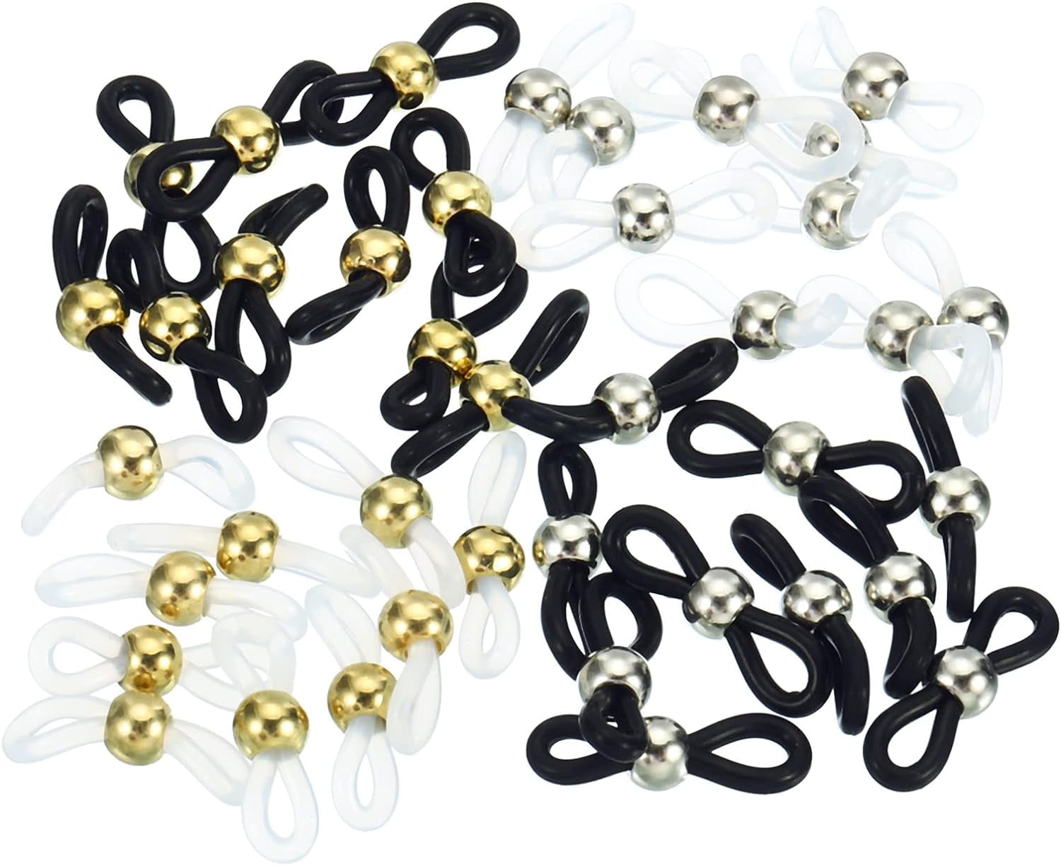 Eyeglass Chain Connector Retainer Kit, 40 Pack Adjustable Anti Slip ...