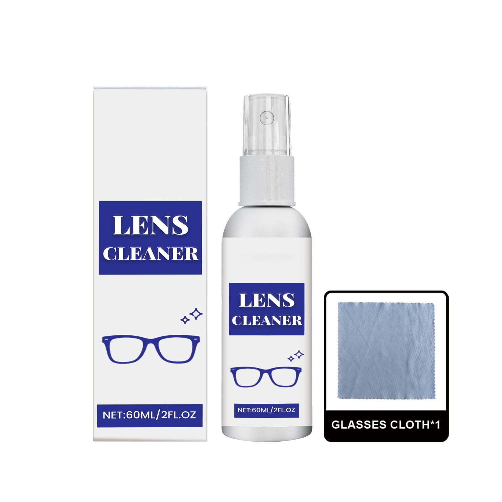 Eyeglass Cleaner Spray with Microfiber Cloth Kit, Lens Cleaner for ...