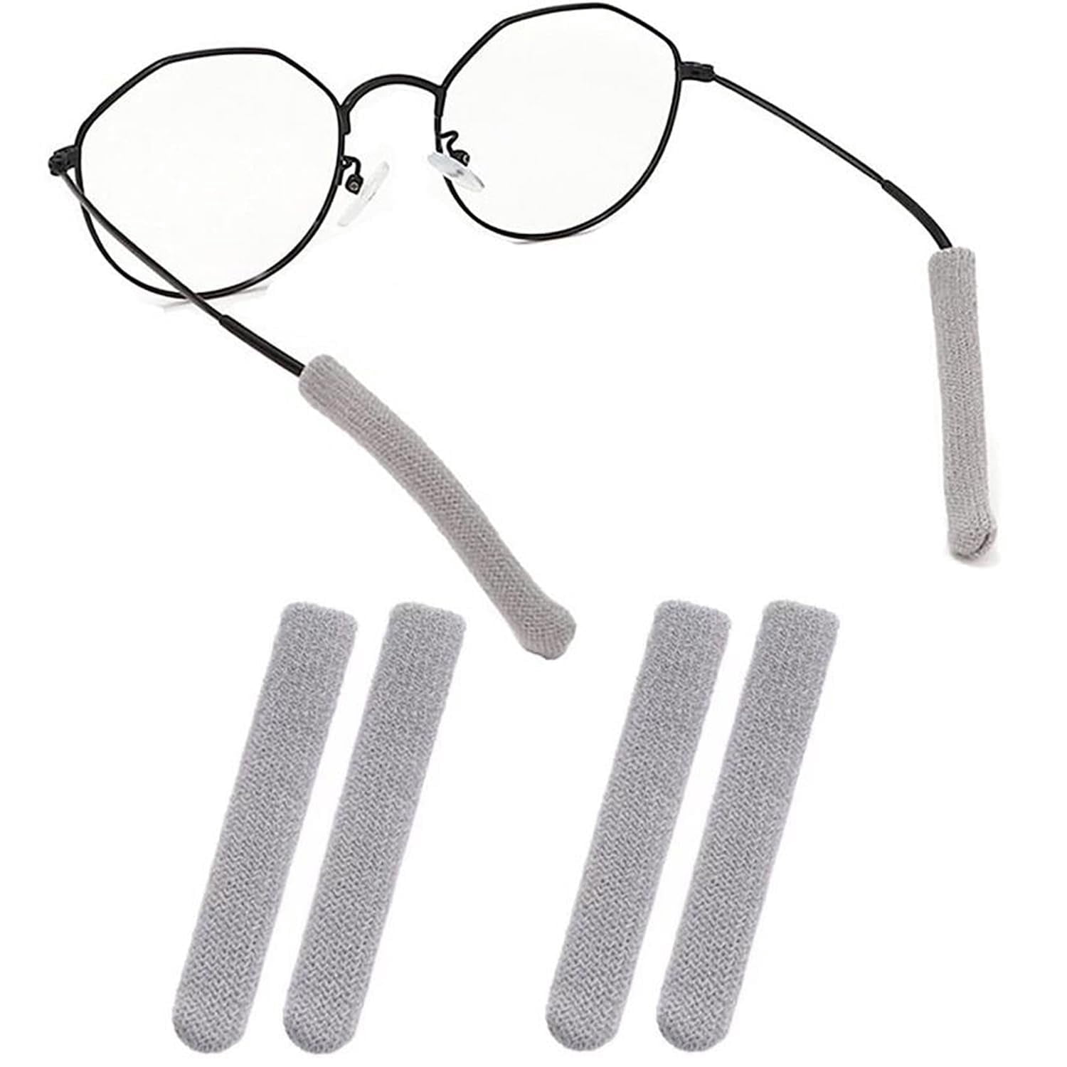Artrylin Eyeglass Ear Cushions, Soft Cotton Gray Anti-Slip Elastic ...