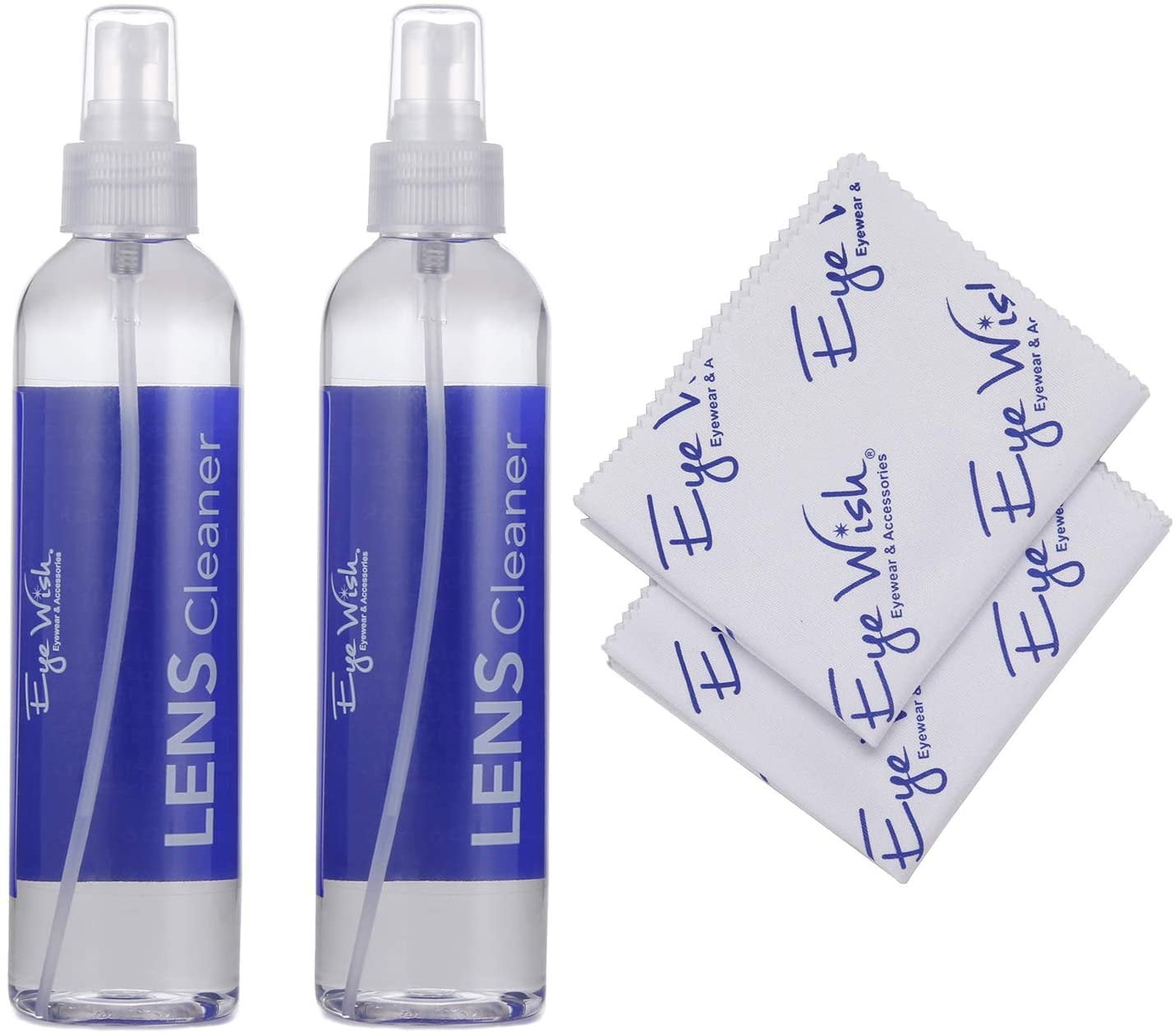 Eyeglass Lens Cleaner Spray 2 Pack of 8oz Glasses Cleaning Spray & 2 ...