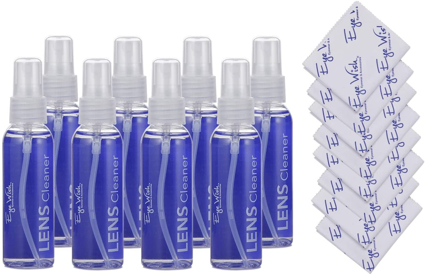Eyeglass Lens Cleaner Spray 8 Pack of 2oz Glasses Cleaning Spray & 8 ...