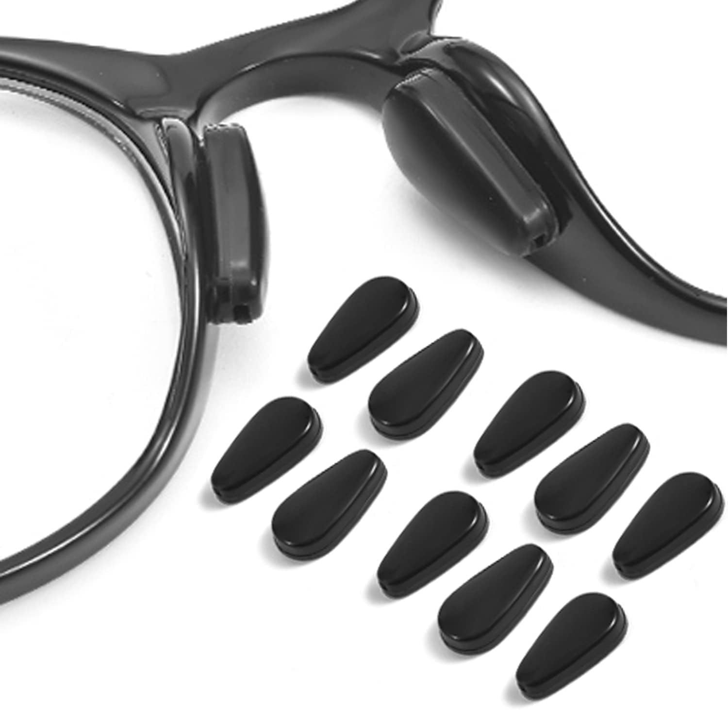 Eyeglass Nose Pads - Anti-Slip Grips for Glasses (5 Pairs, Black ...