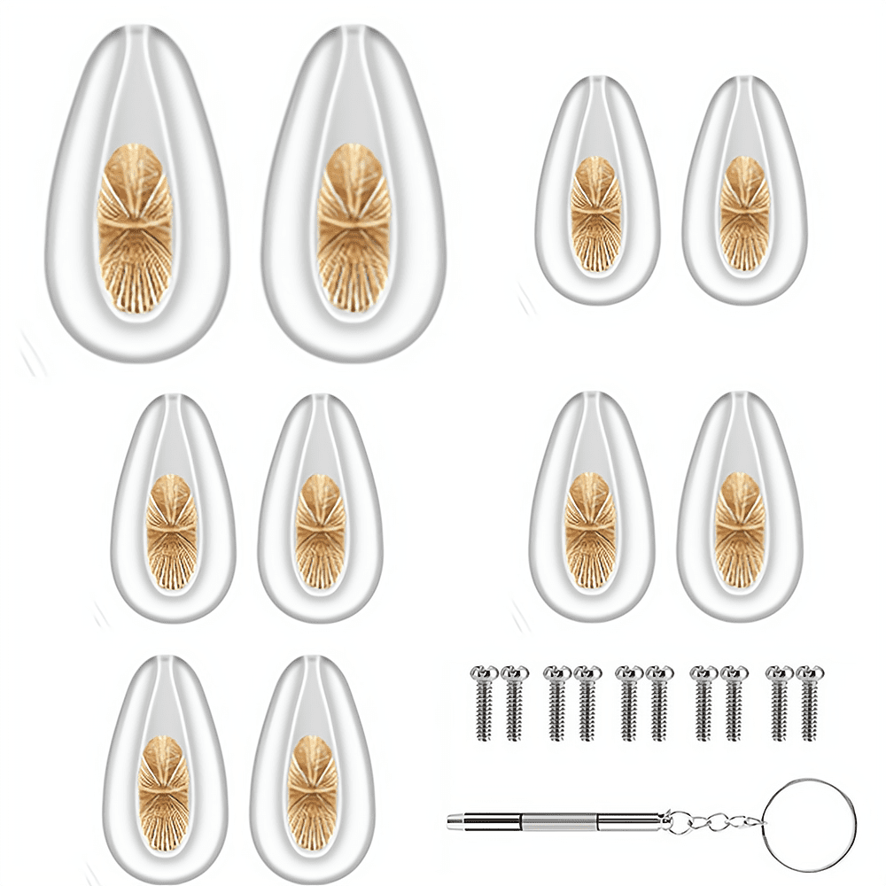Eyeglass Nose Padsbehline Upgraded Soft Silicone Air Chamber Glasses Nose Piecescrew In