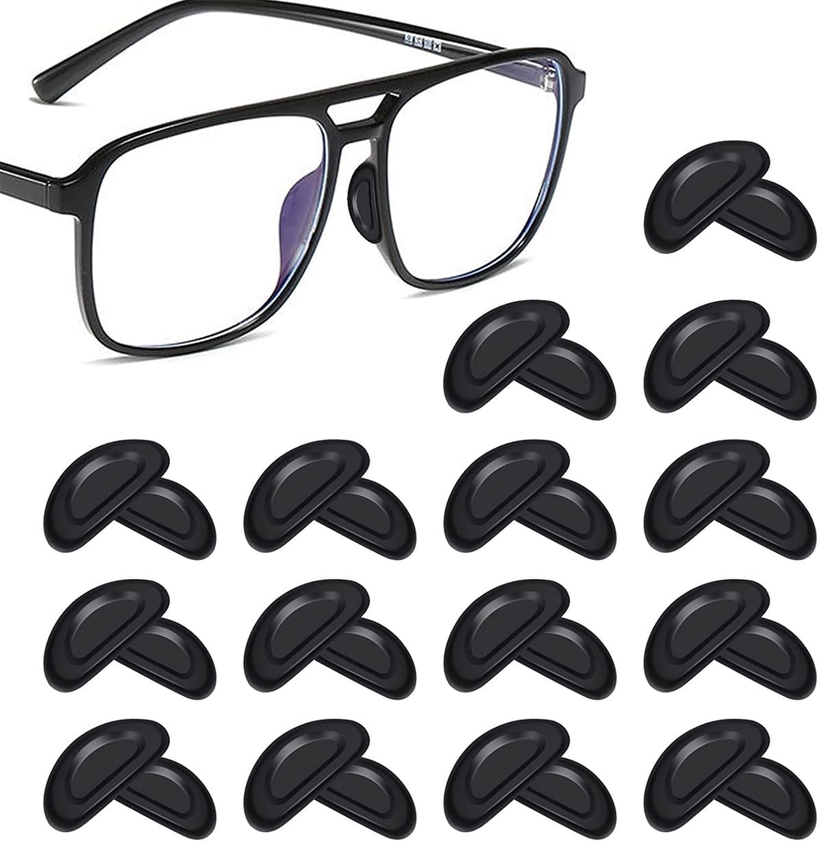 Eyeglass Nose Pads, Casewin Soft Silicone Adhesive Glasses Nose Pad ...