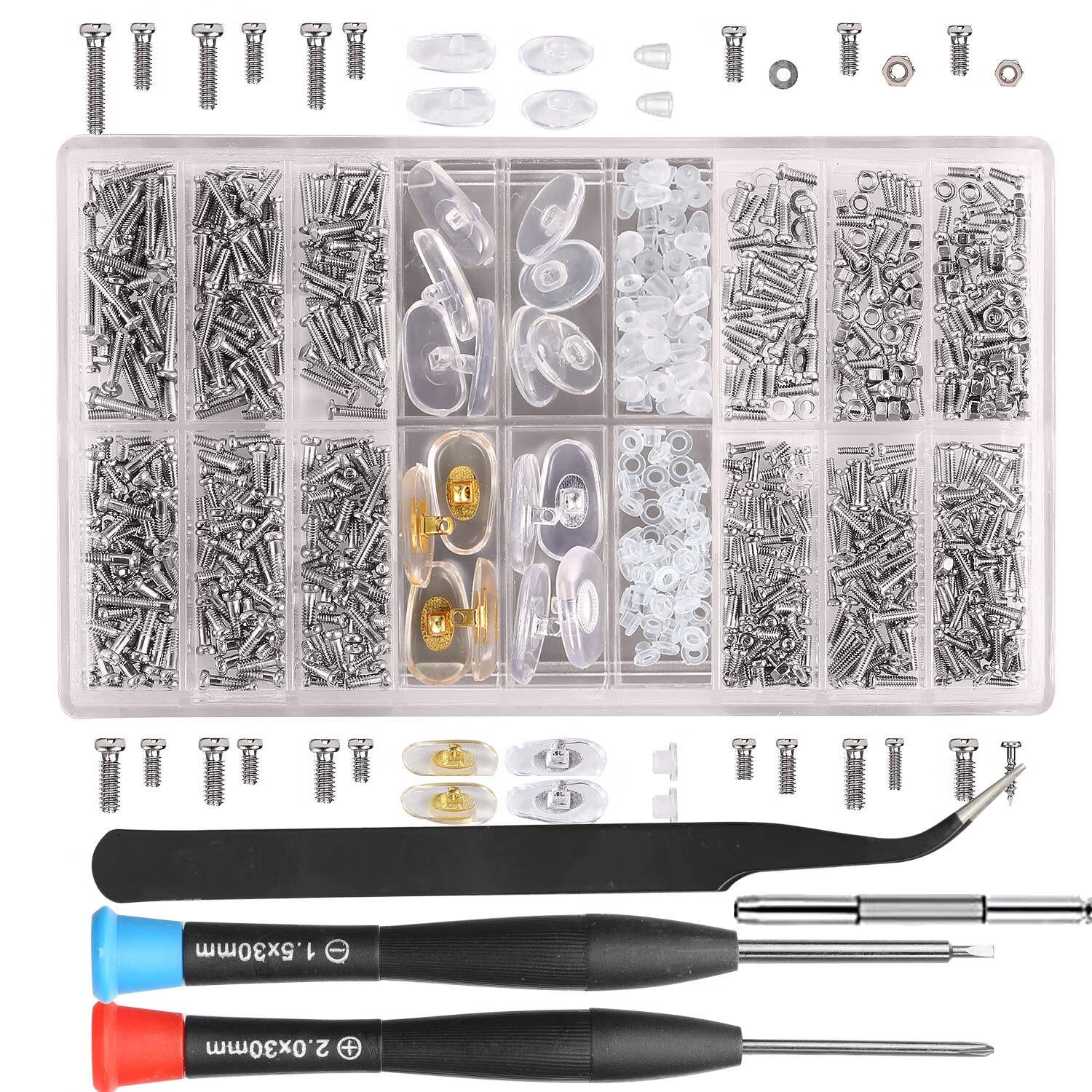 Eyeglass Repair Kit,Eyeglasses Repair Tool Kit with Compact Screw Case ...