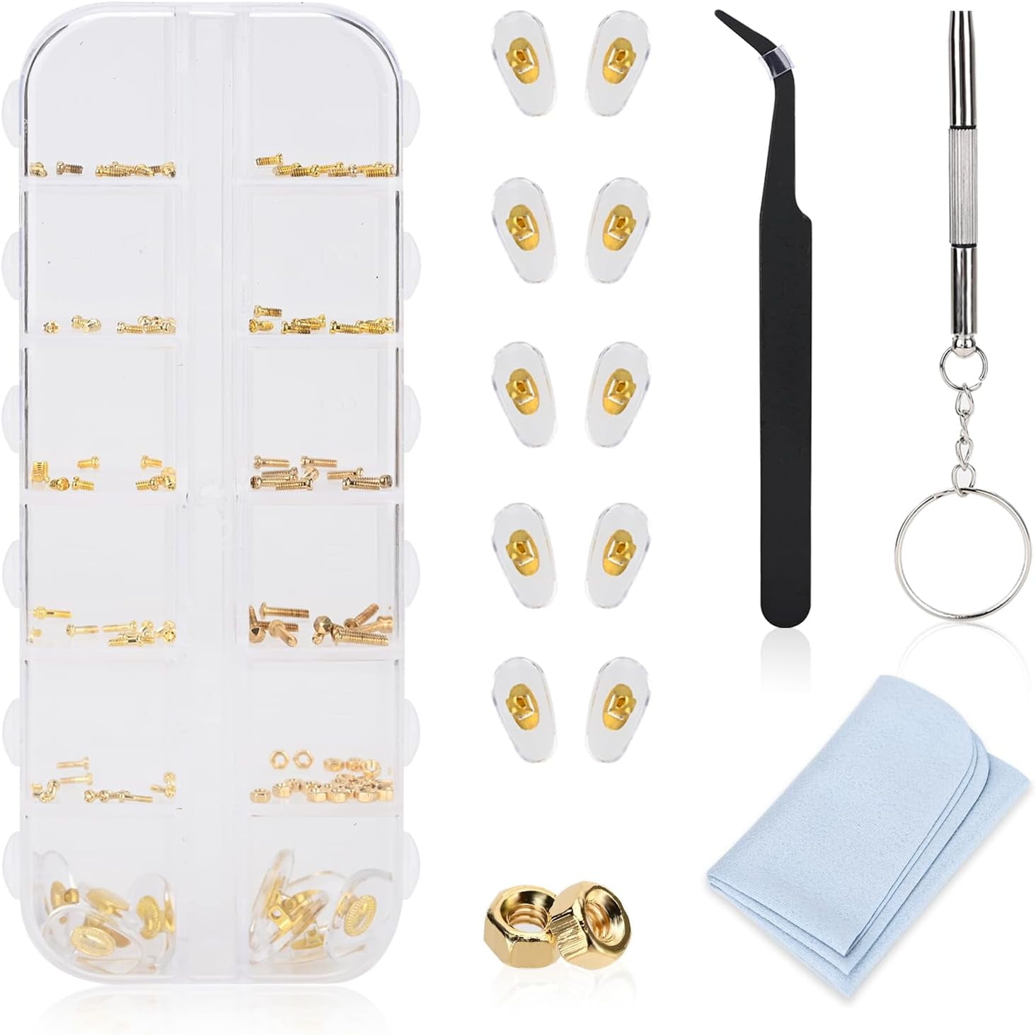 Eyeglass Repair Kit, Eyeglass Repair Screwdriver Set with Eyeglass ...