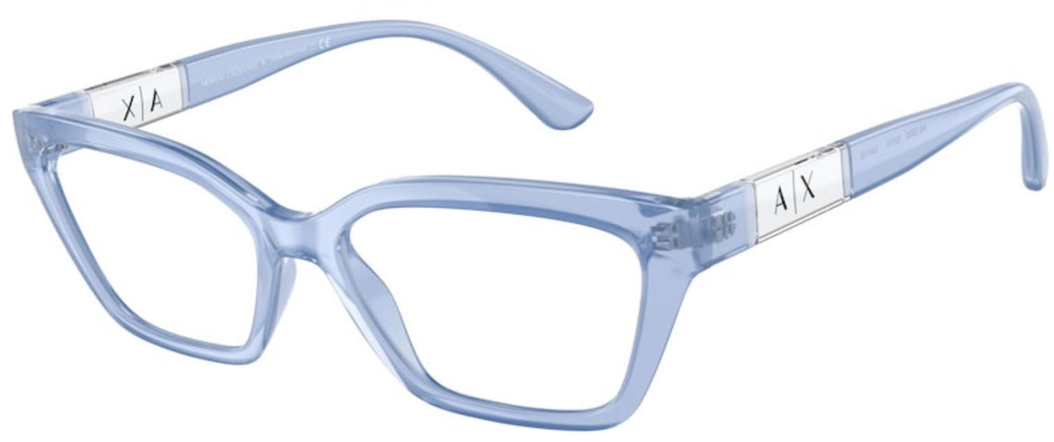 Eyeglasses Armani Exchange AX 3092 8210 Shiny Opaline Light Blue ...