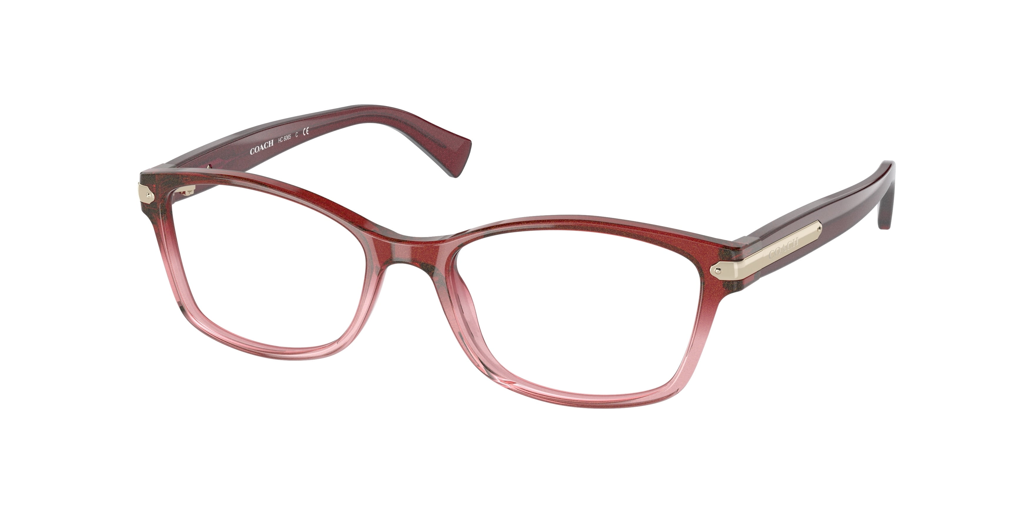 Eyeglasses Coach HC 6065 5551 Shimmer Burgundy Pink Gradient - Walmart.com