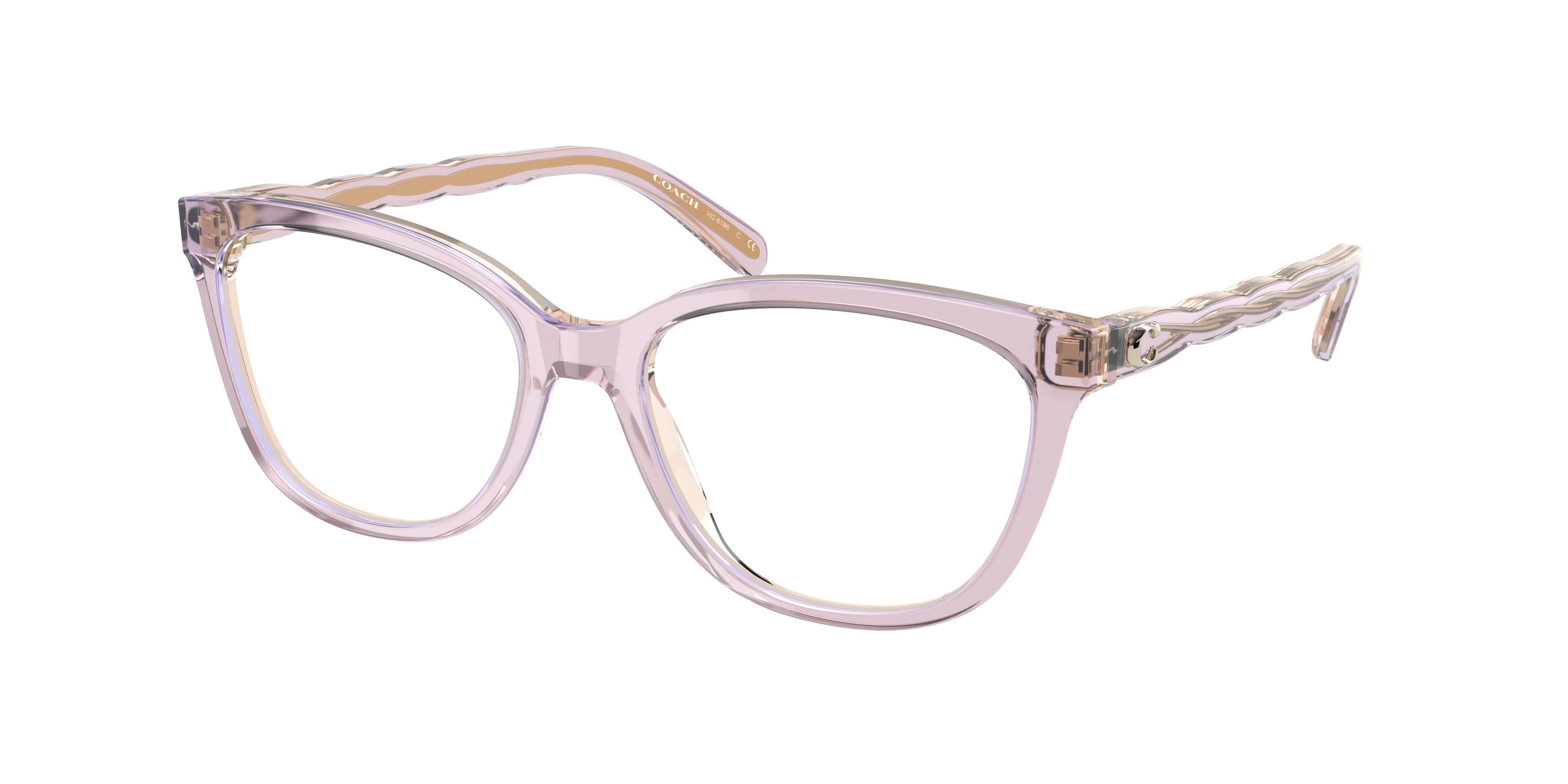 Eyeglasses Coach HC 6186 5679 Transparent Lilac - Walmart.com