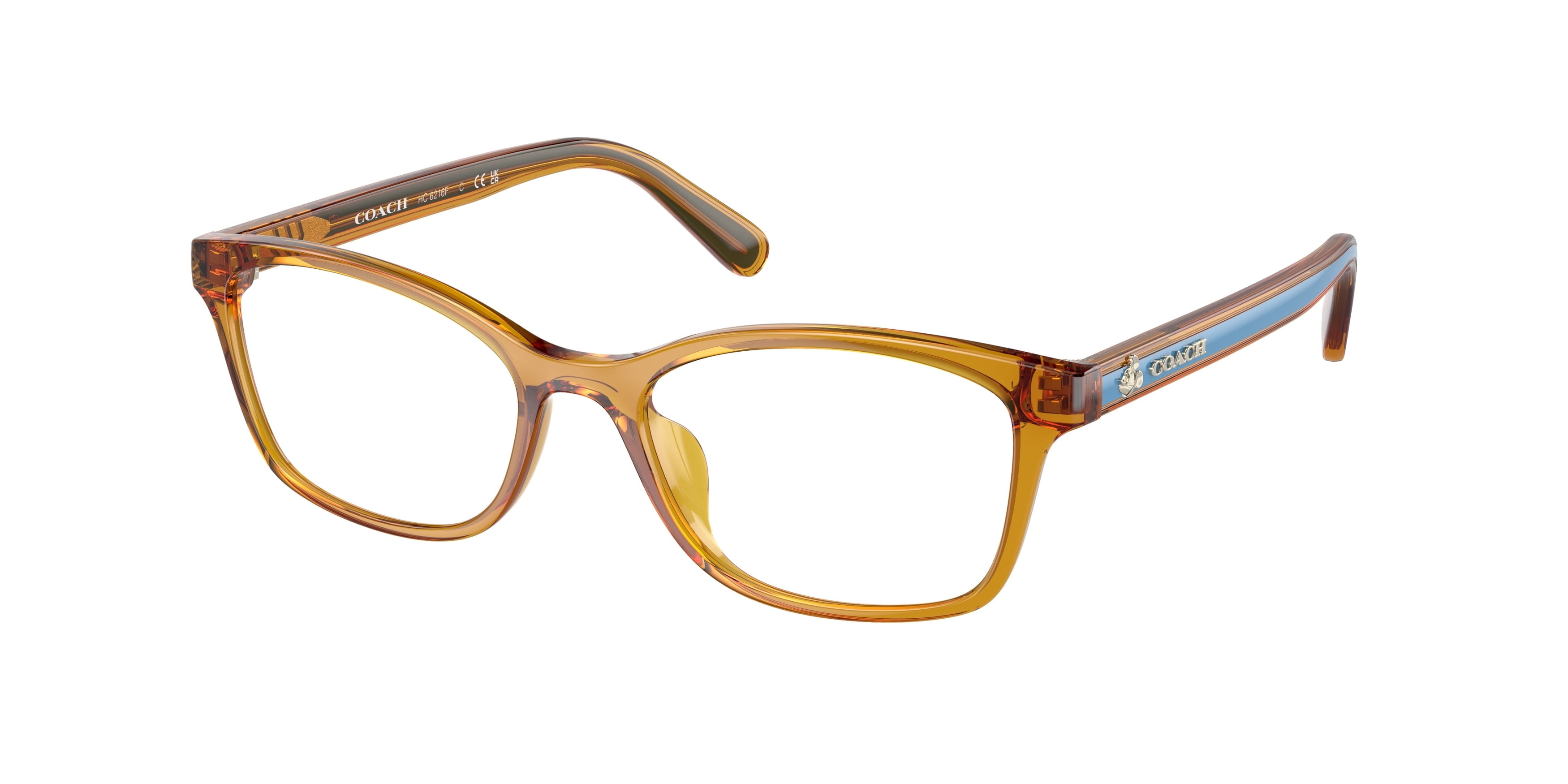 Eyeglasses Coach HC 6216 F 5748 Transparent Buttercup - Walmart.com