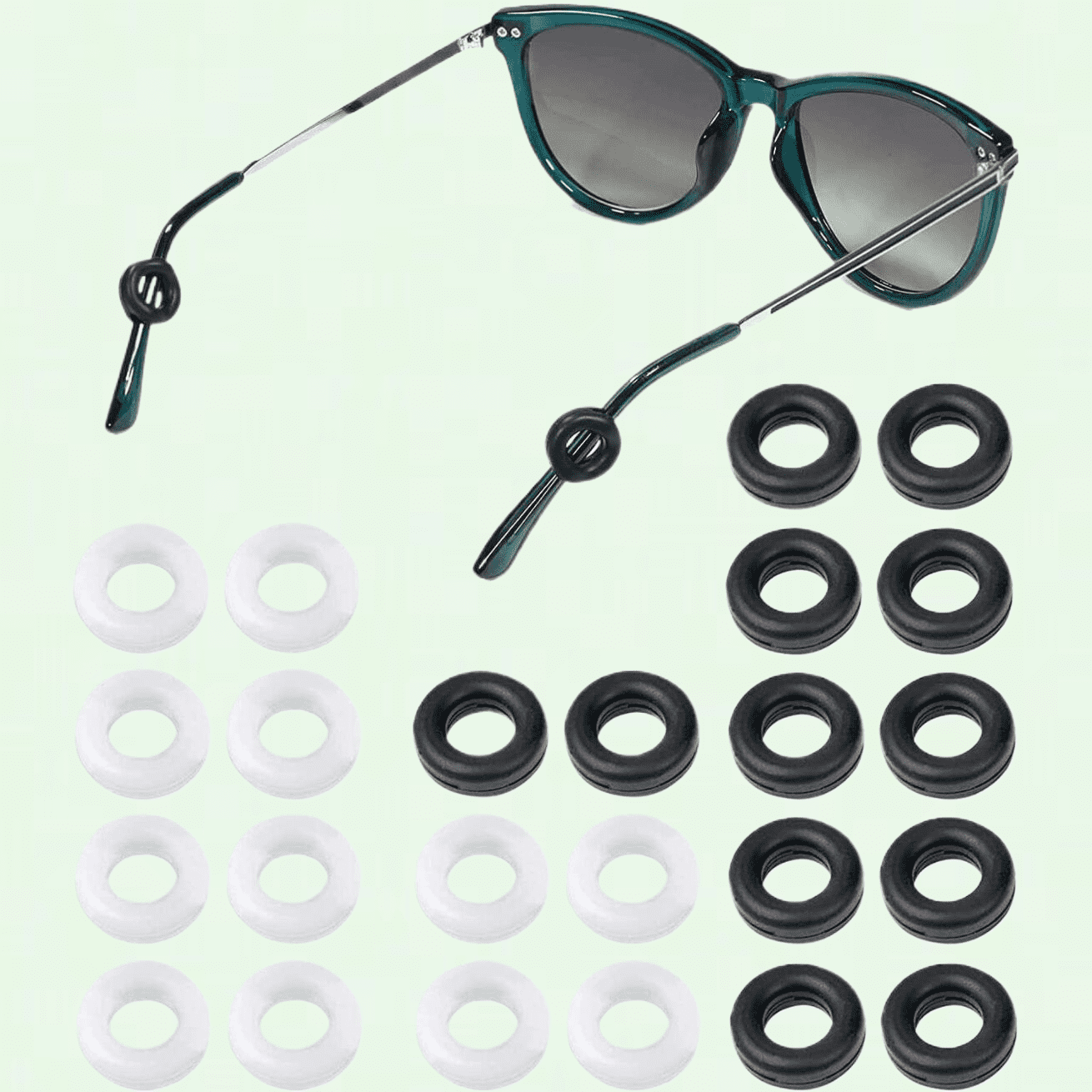 Eyeglasses Ear Grips, 12 Pairs, Anti-Slip Elastic Comfort, Retainers ...