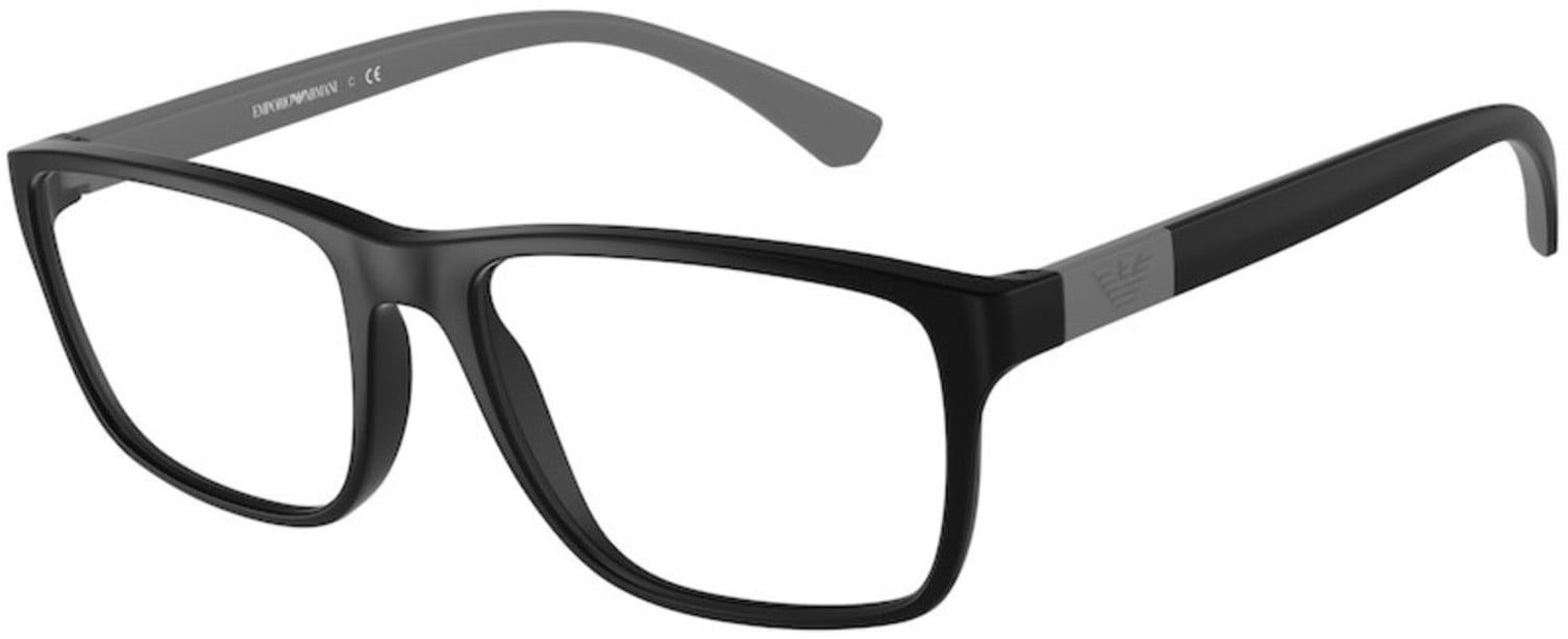 Eyeglasses Emporio Armani EA 3091 5001 Matte Black - Walmart.com
