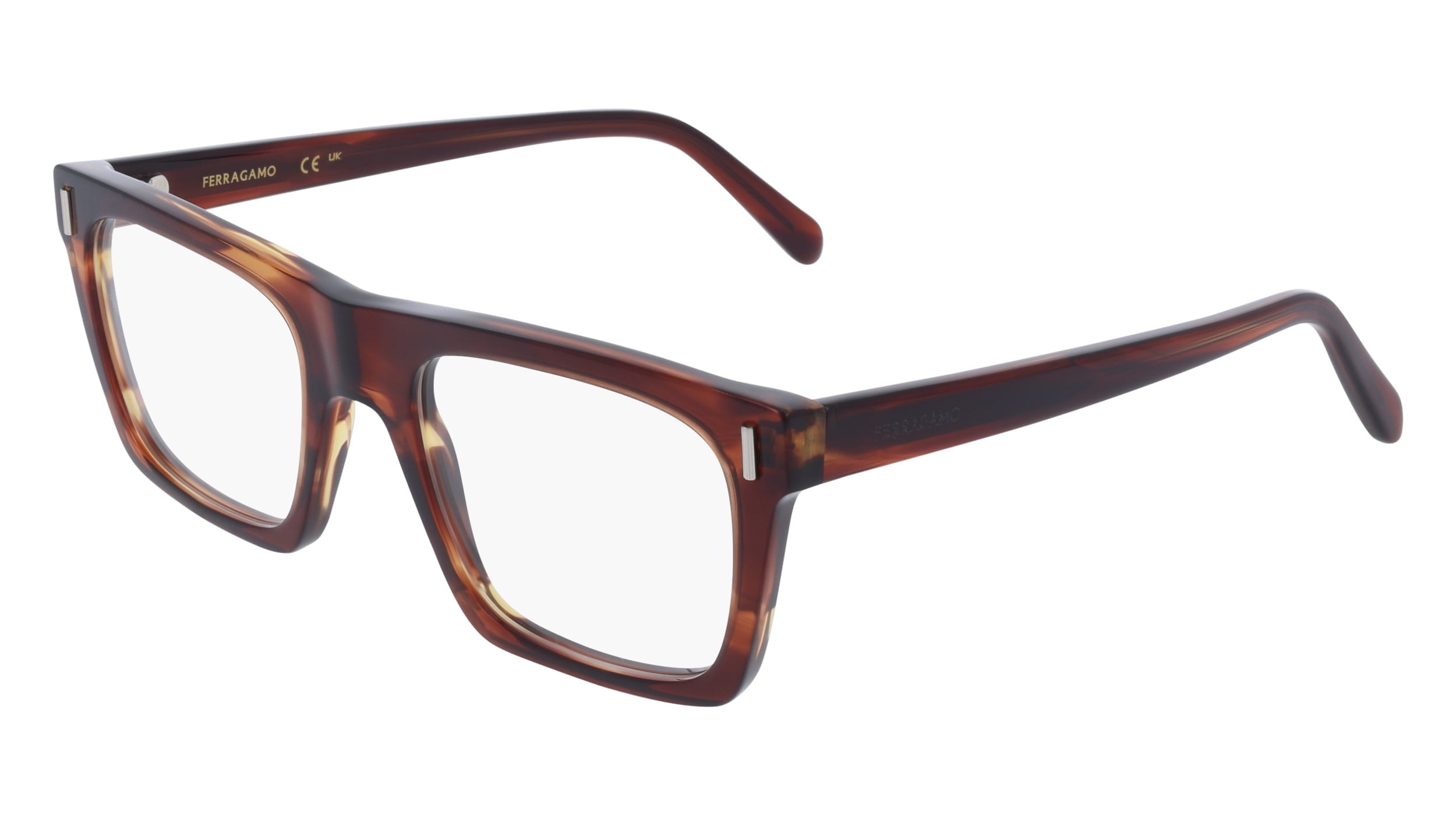Eyeglasses FERRAGAMO SF 3029 216 Striped Brown - Walmart.com