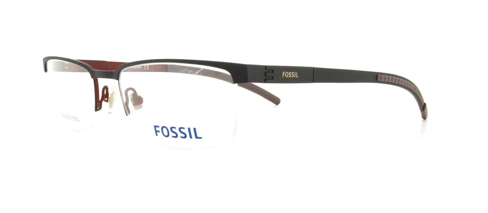 Eyeglasses Fossil Arron 0JYH Black Brown / 00 Demo Lens - Walmart.com