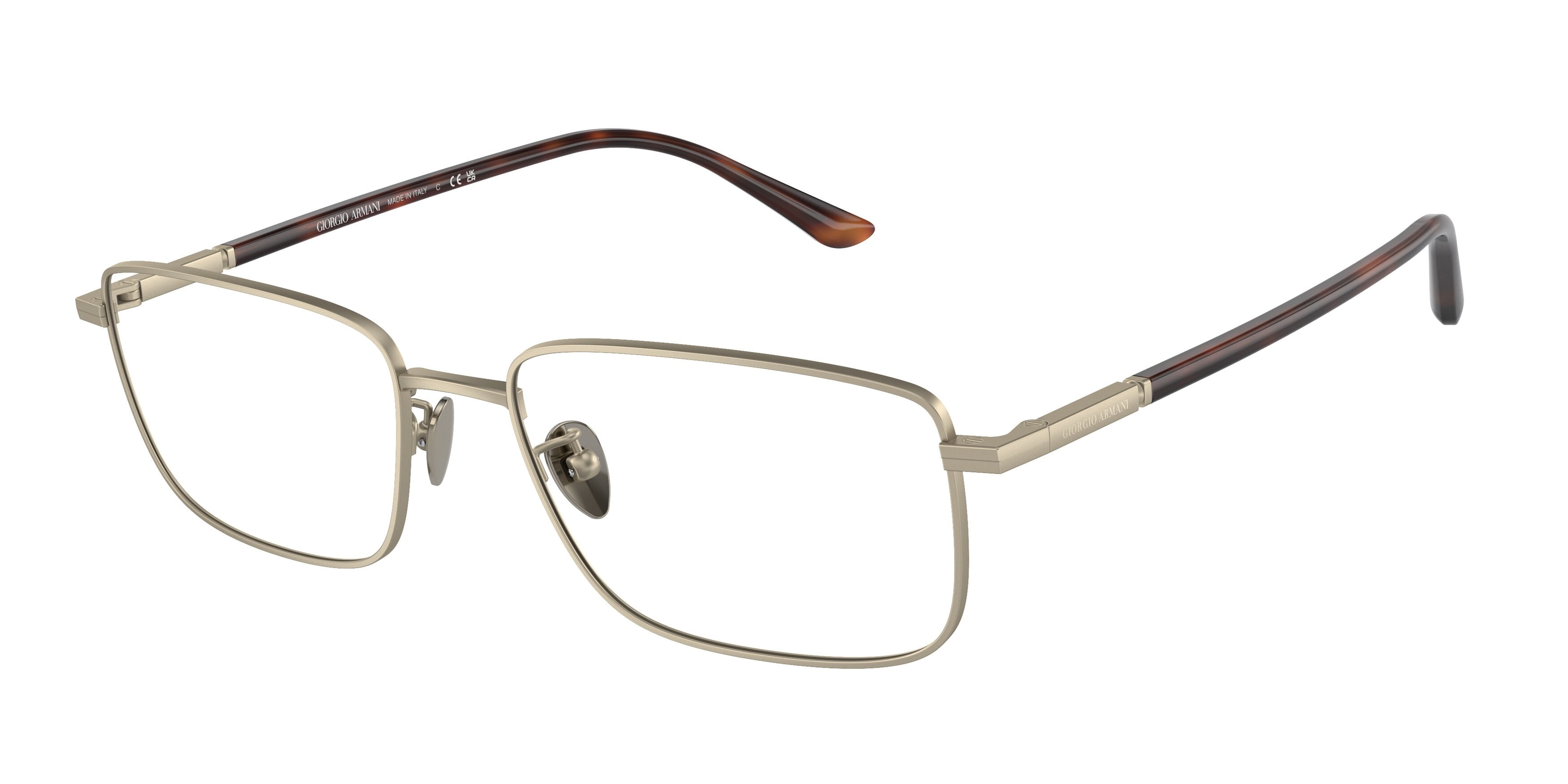 Eyeglasses Giorgio Armani AR 5133 3002 Matte Pale Gold - Walmart.com