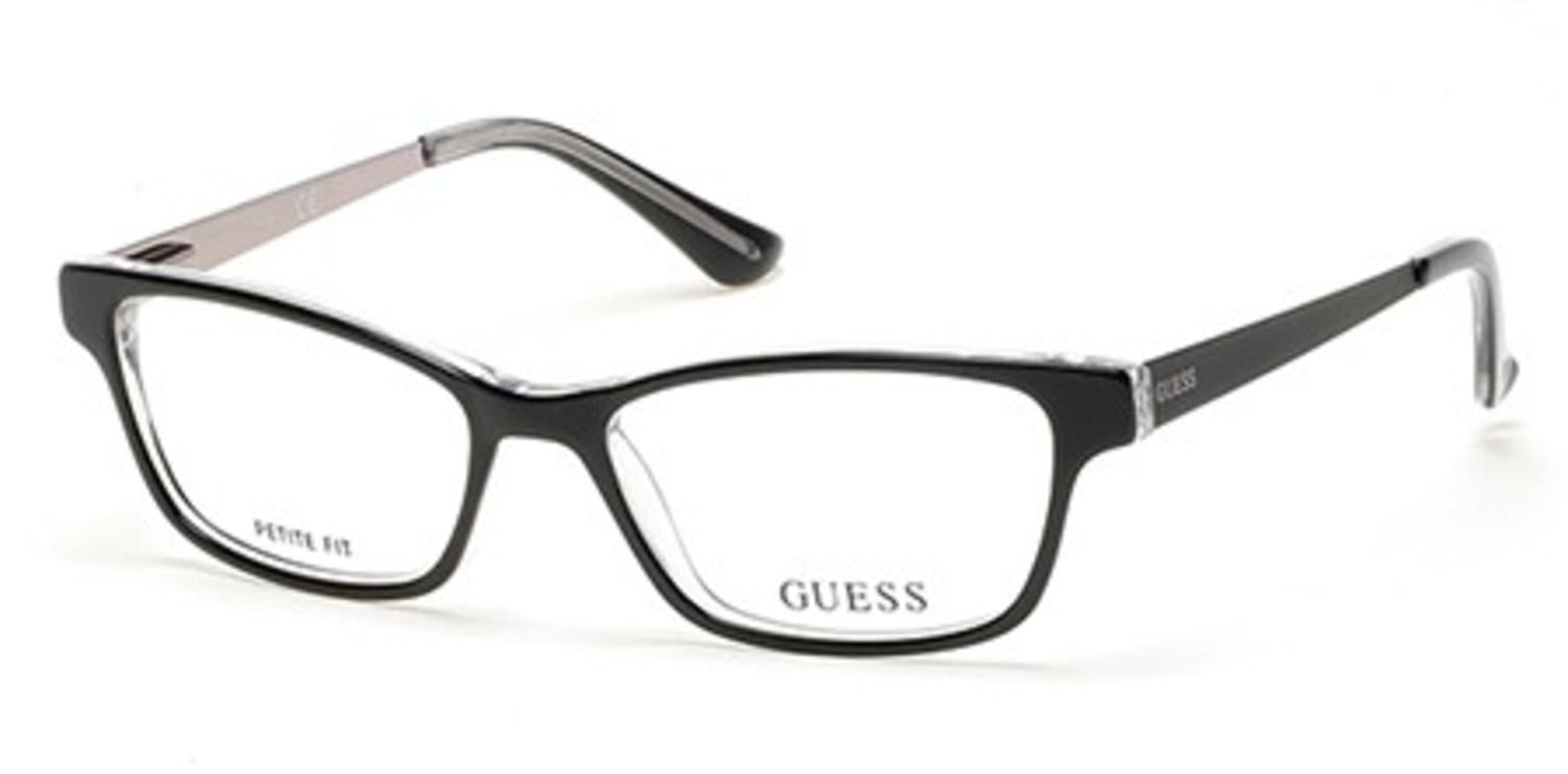 Eyeglasses Guess GU 2538 003 Black/Crystal / Matte Black - Walmart.com