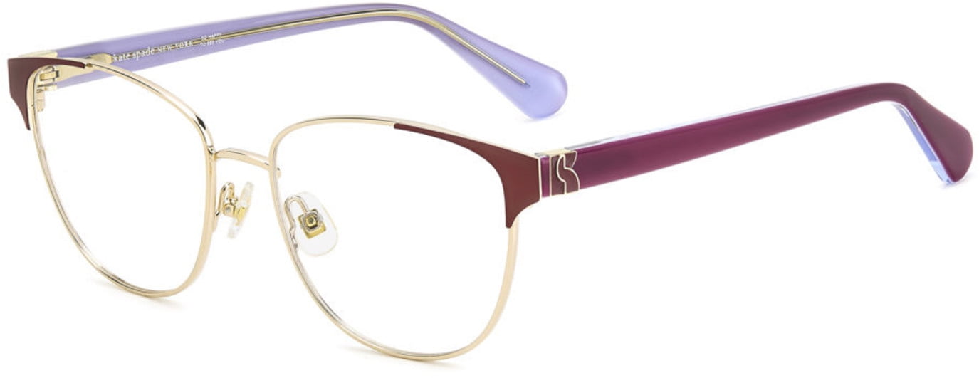 Kate Spade DOVE/G 0NOA 00 Women's Gold Burgundy Frame Eyeglasses ...