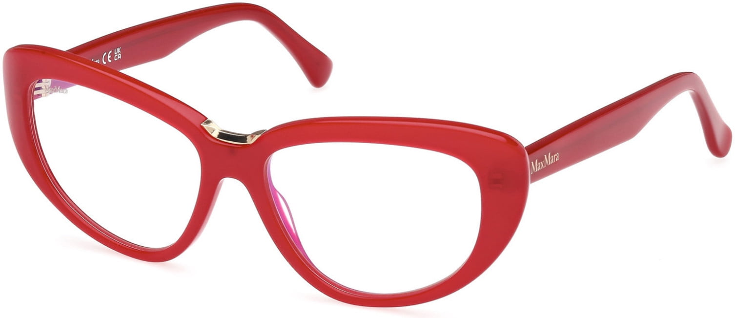Eyeglasses MaxMara MM 5109 -B 066 Shiny Opal Red / Blue Block Lenses ...