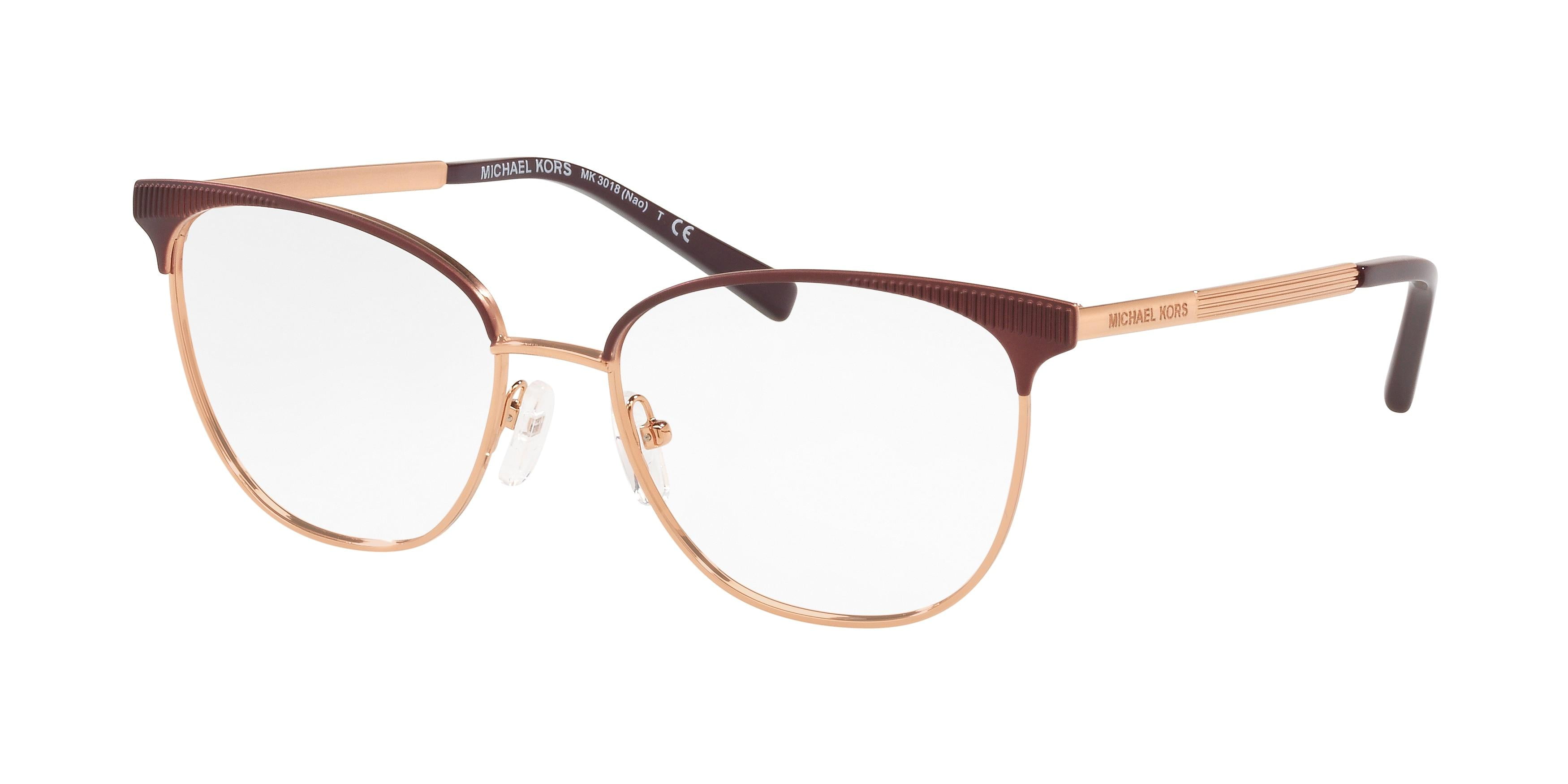 Eyeglasses Michael Kors MK 3018 1778 Nao Matte Cordovan/Rose Gold ...