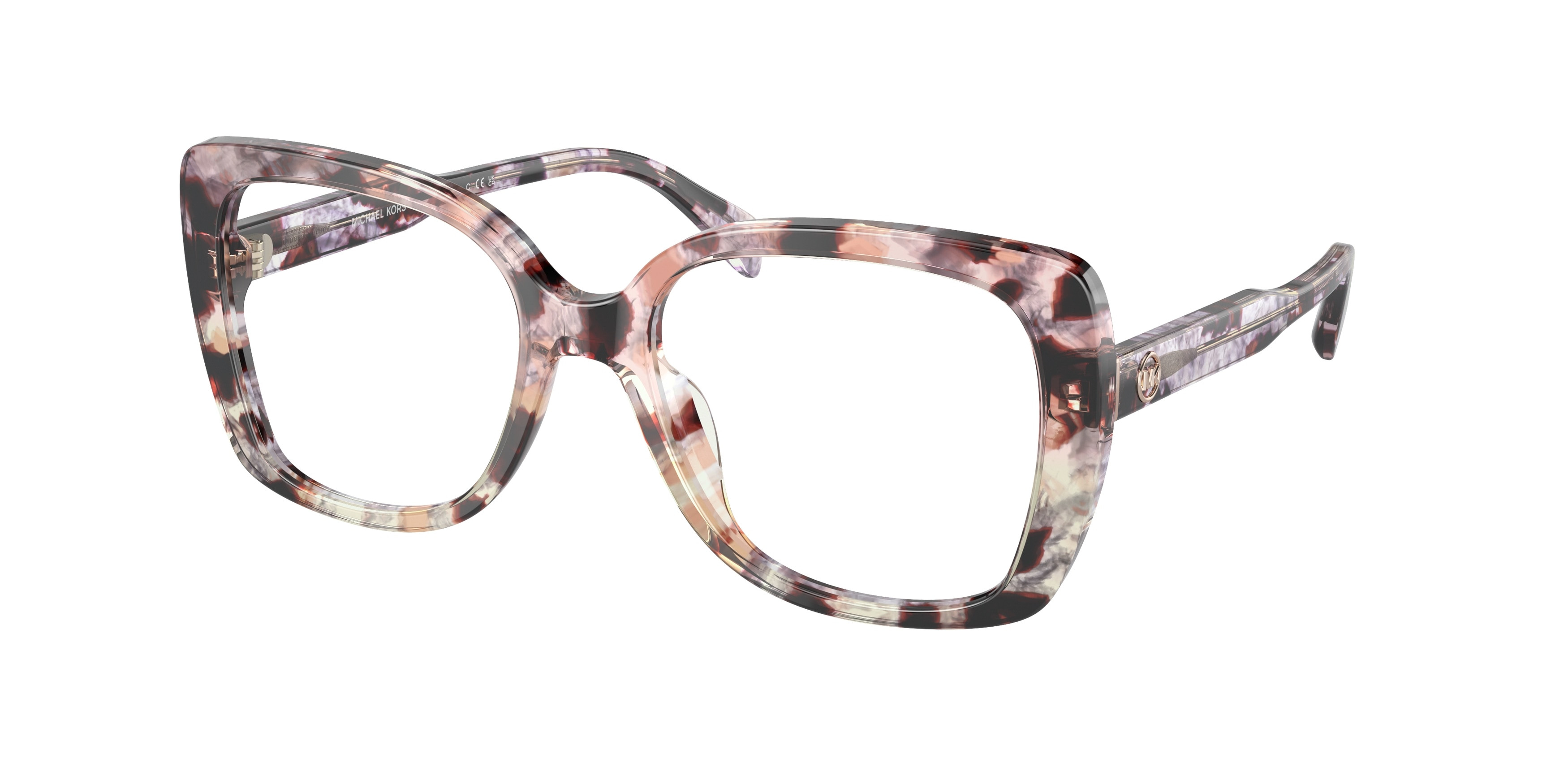 Michael Kors Eyeglasses MK 4104 U 3345 Perth, Pink Grey Tortoise ...