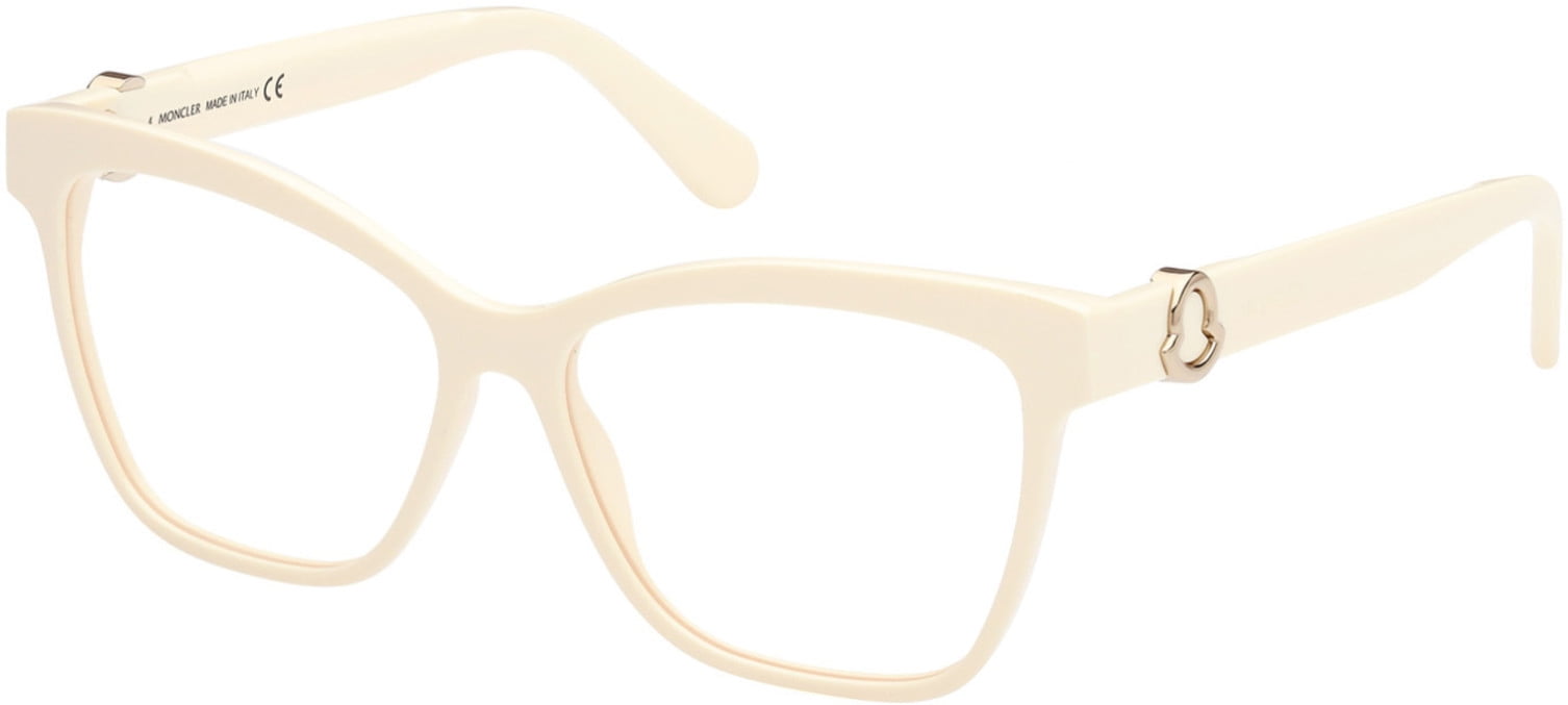 Eyeglasses Moncler ML 5165 025 Solid Ivory, Shiny Pale Gold Logo ...