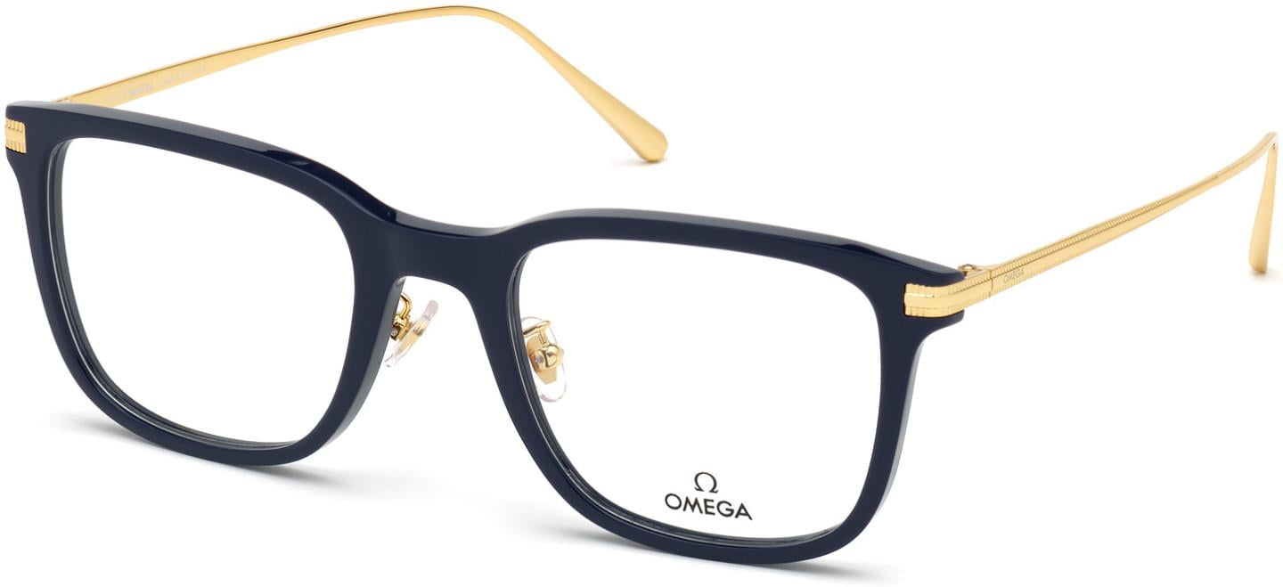 Eyeglasses Omega OM 5005 -H 090 Shiny Navy Blue, Endura Gold - Walmart.com