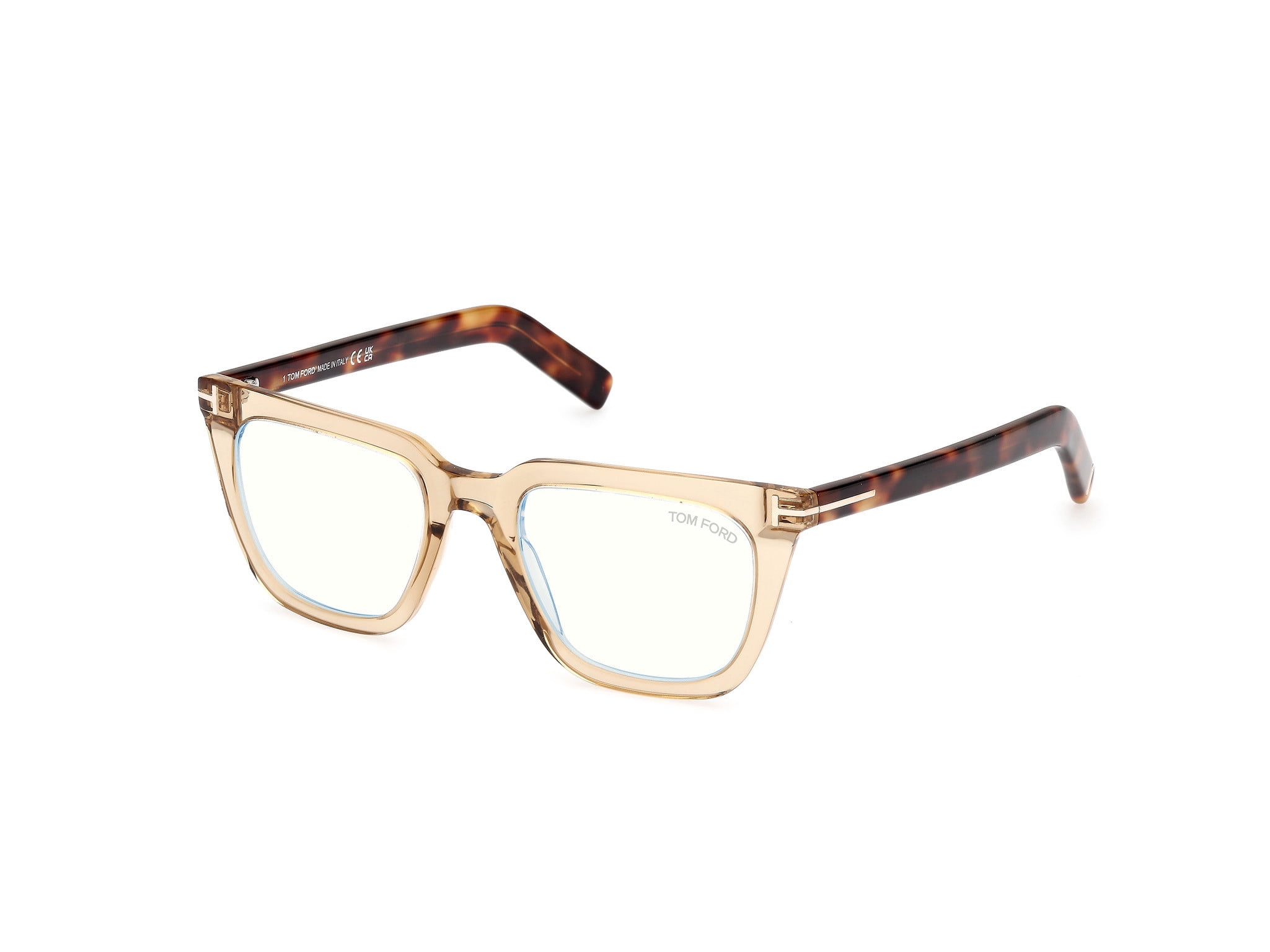 Eyeglasses Tom Ford FT 5963 -B 045 Shiny Light Brown / Blonde Havana ...