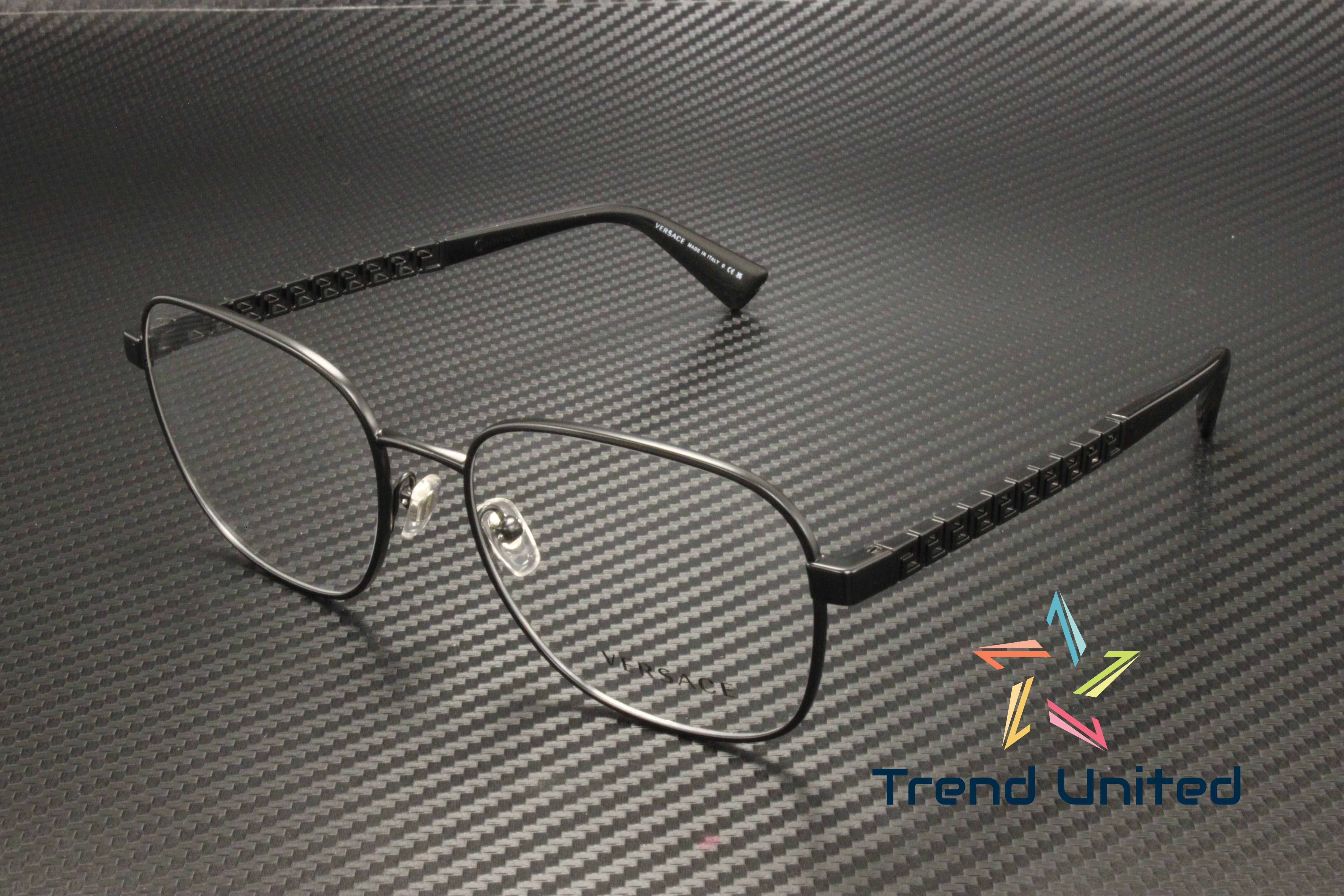 VERSACE VE1290 1261 Matte Black Demo Lens 56 mm Men's Eyeglasses ...