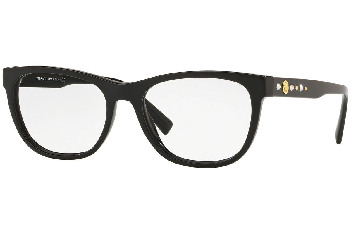 Versace Eyeglass Frames VE 3263 B GB1, Pillow Shape, Full Rim, Black - Walmart.com