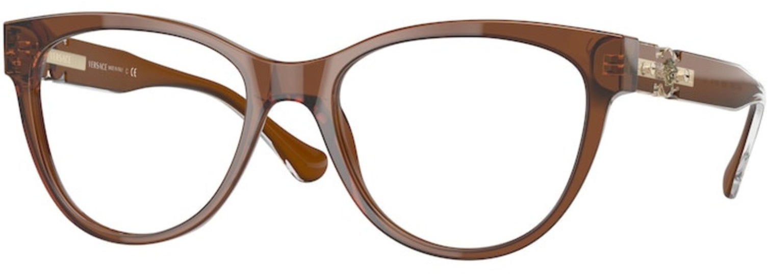 Eyeglasses Versace VE 3304 5028 Transparent Brown - Walmart.com