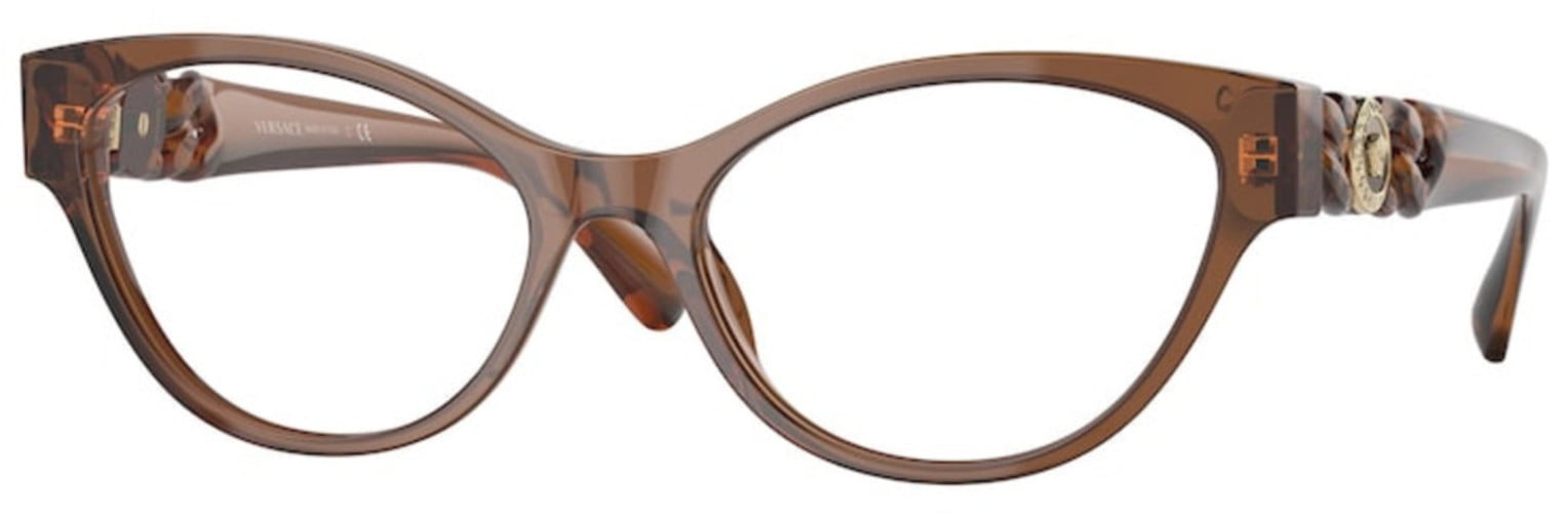 Eyeglasses Versace VE 3305 5028 Transparent Brown - Walmart.com