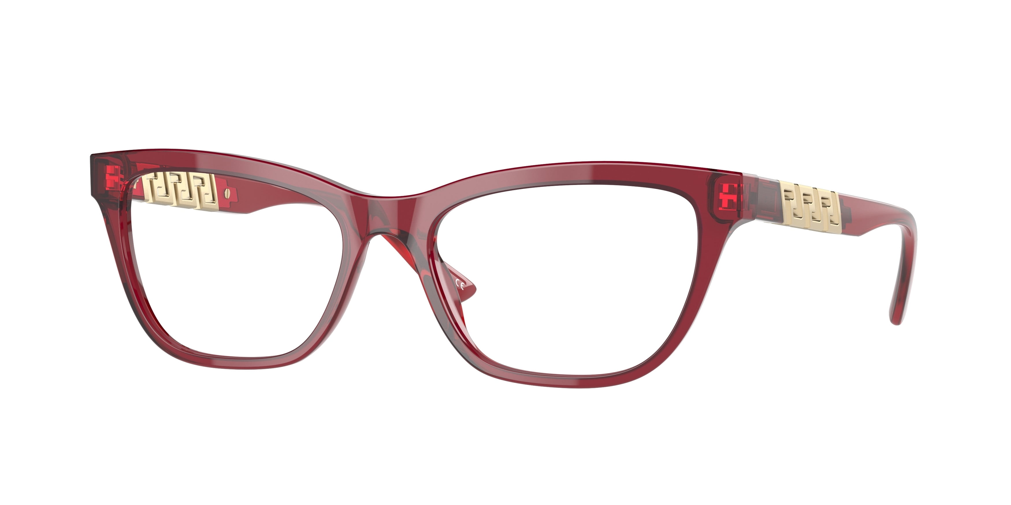 Eyeglasses Versace VE 3318 388 Transparent Red - Walmart.com