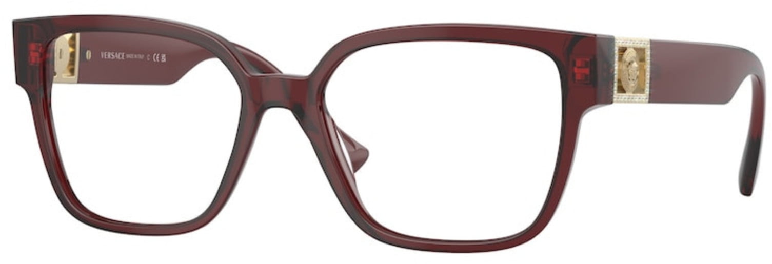 Eyeglasses Versace VE 3329 B 5385 Transparent Parade Red Square ...