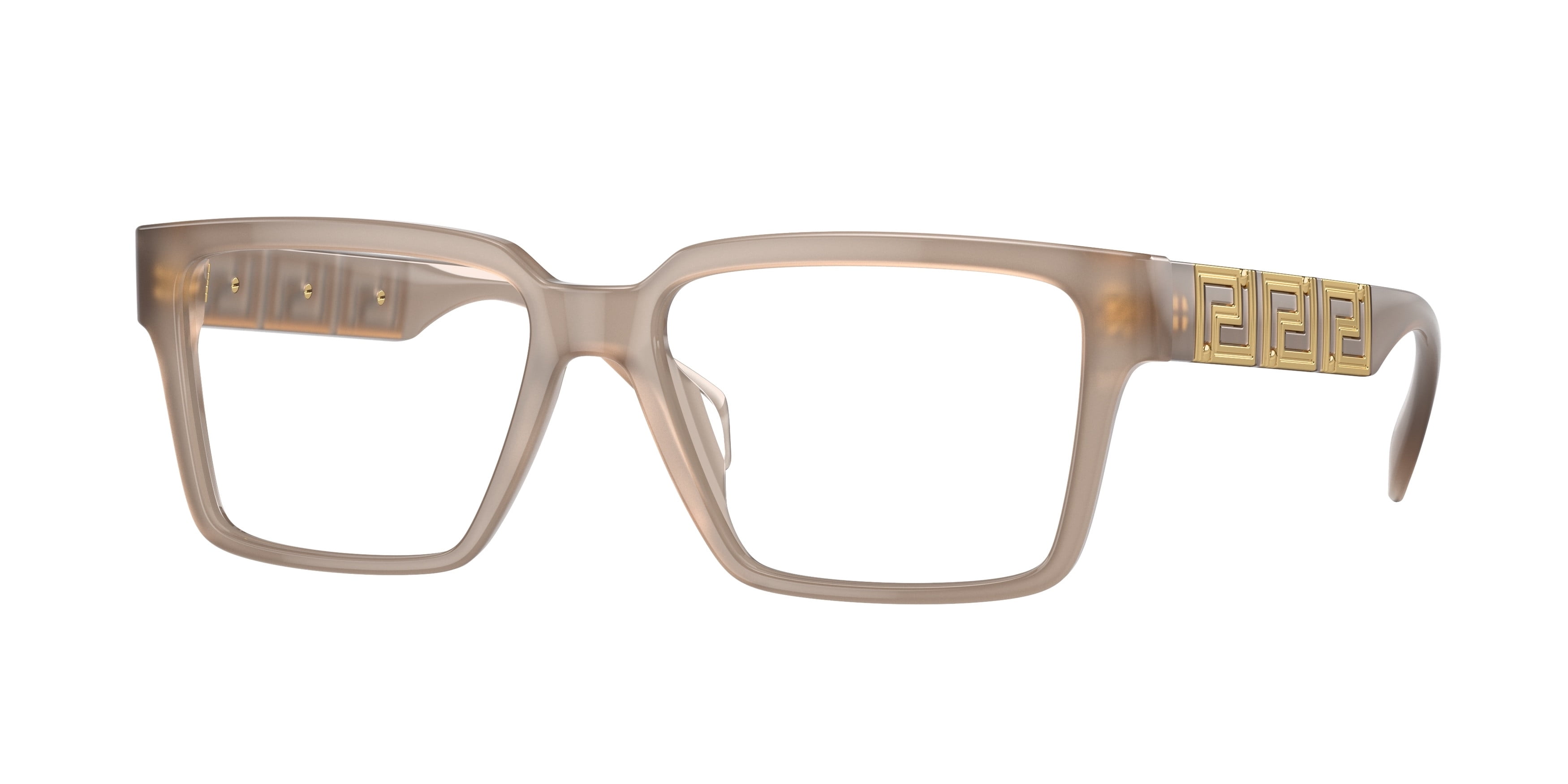 Versace Eyeglass Frames VE 3339 U 5407 Opal Brown for Men, Rectangular ...