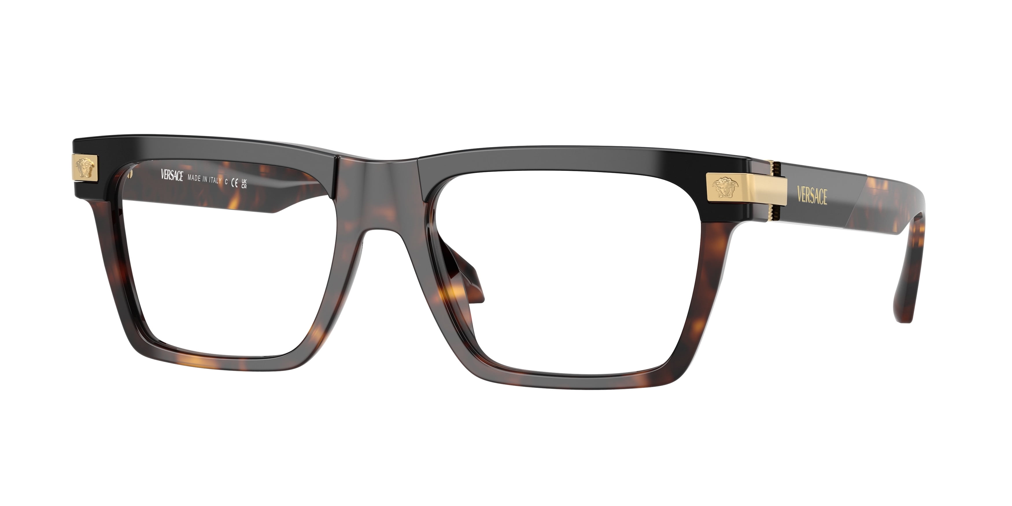 Eyeglasses Versace VE 3354 5466 Top Black/Havana - Walmart.com