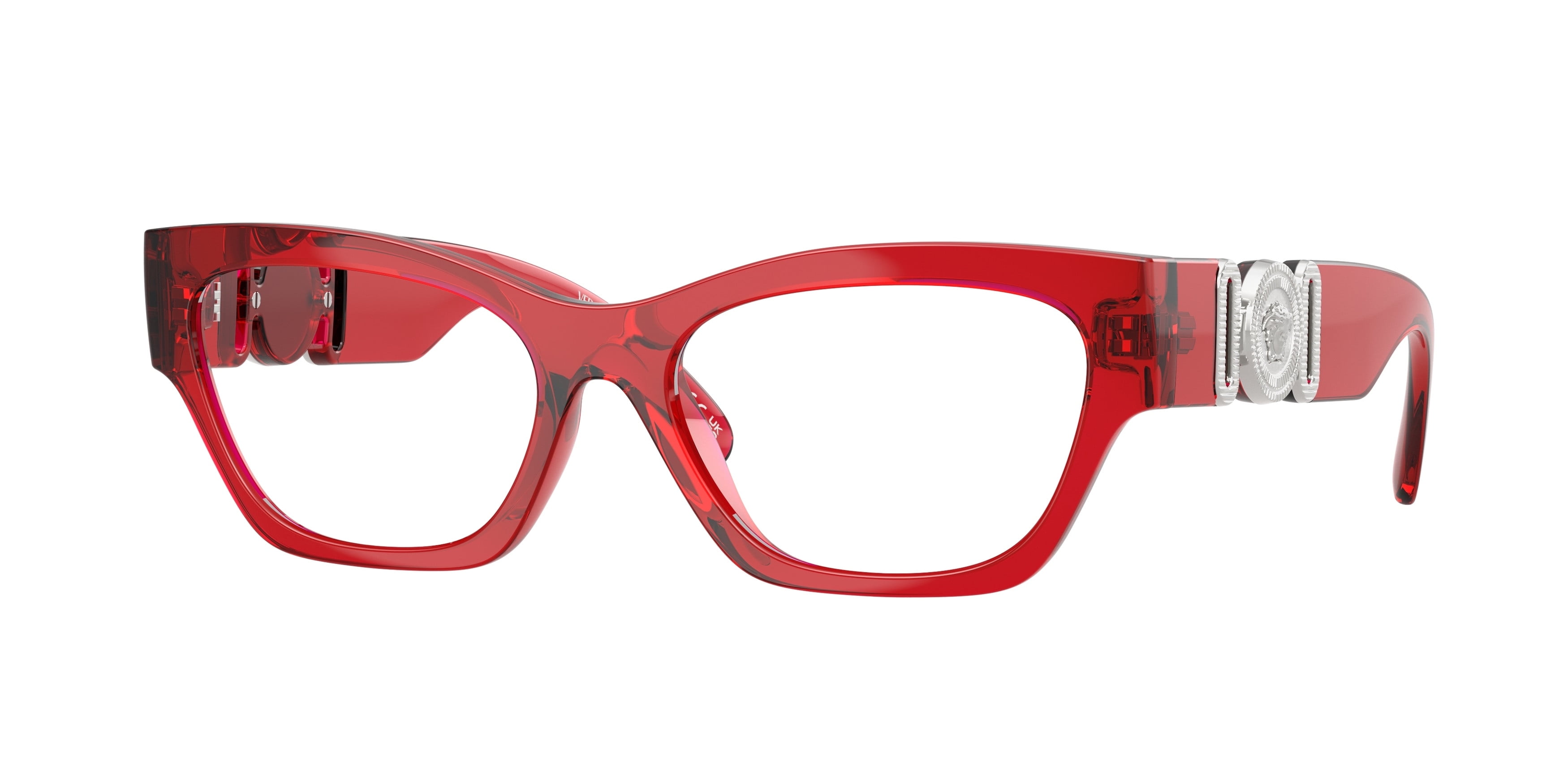 Eyeglasses Versace VE 3367 U 5495 Red Transparent - Walmart.com