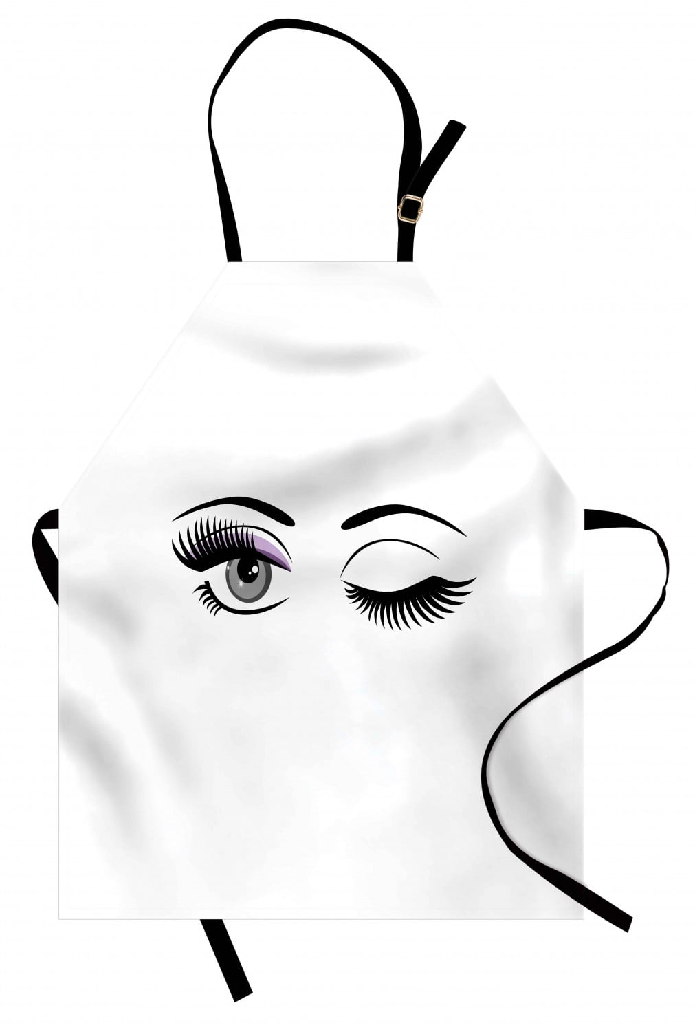 Eyelash Apron Cartoon Style Dramatic Woman Eyes with Long Lashes ...