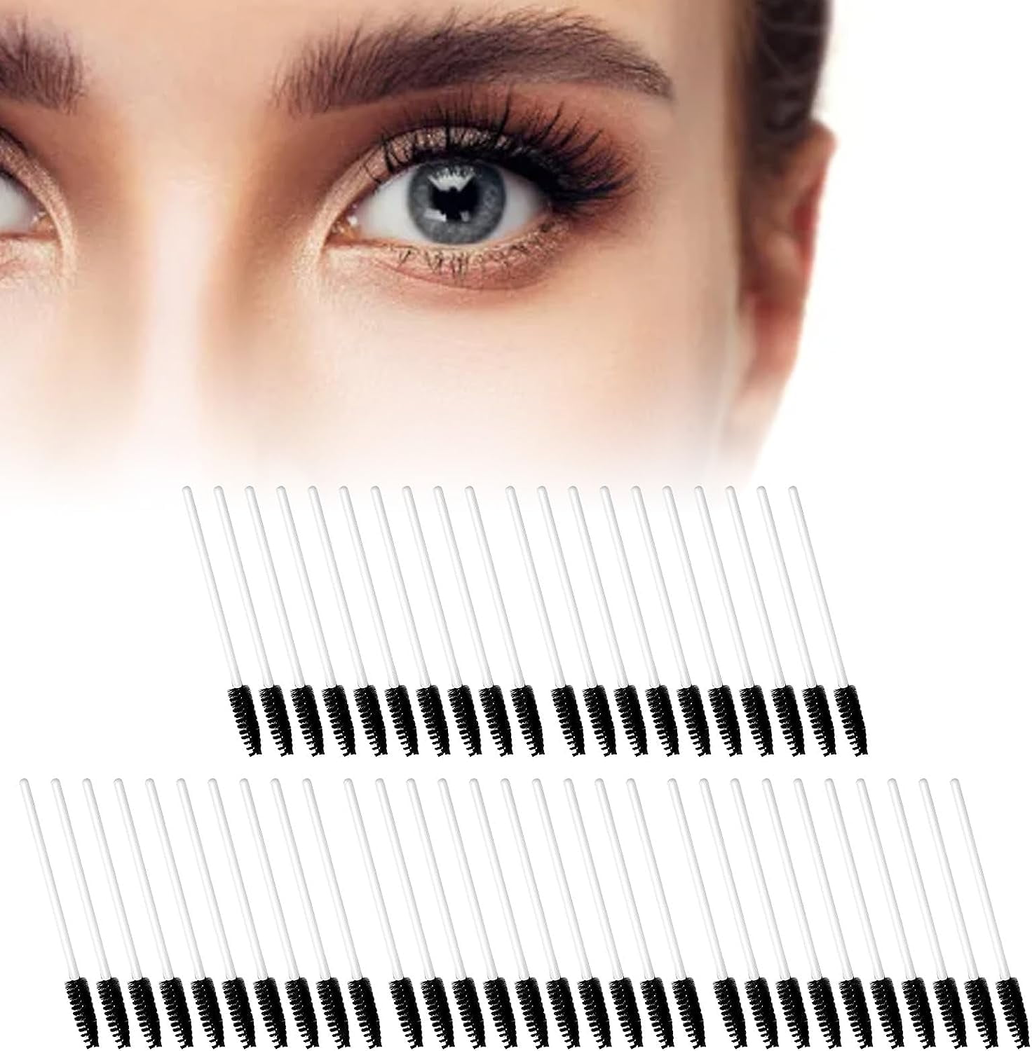 Eyelash Brushes, 50 Pieces Eyelash Extension Brushes, Small Disposable ...