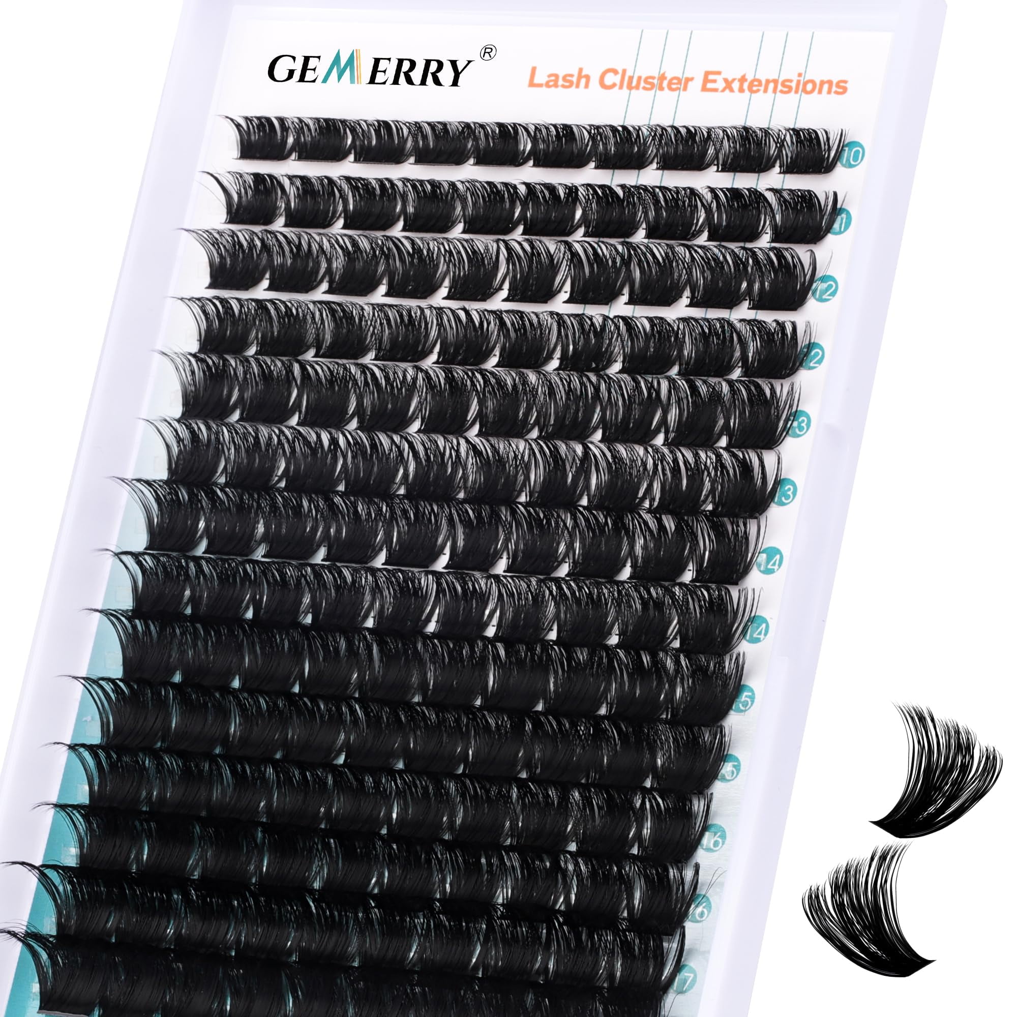 Eyelash Clusters Fluffy Lash IFF17 Clusters Thick 280pcs 200D Cluster ...