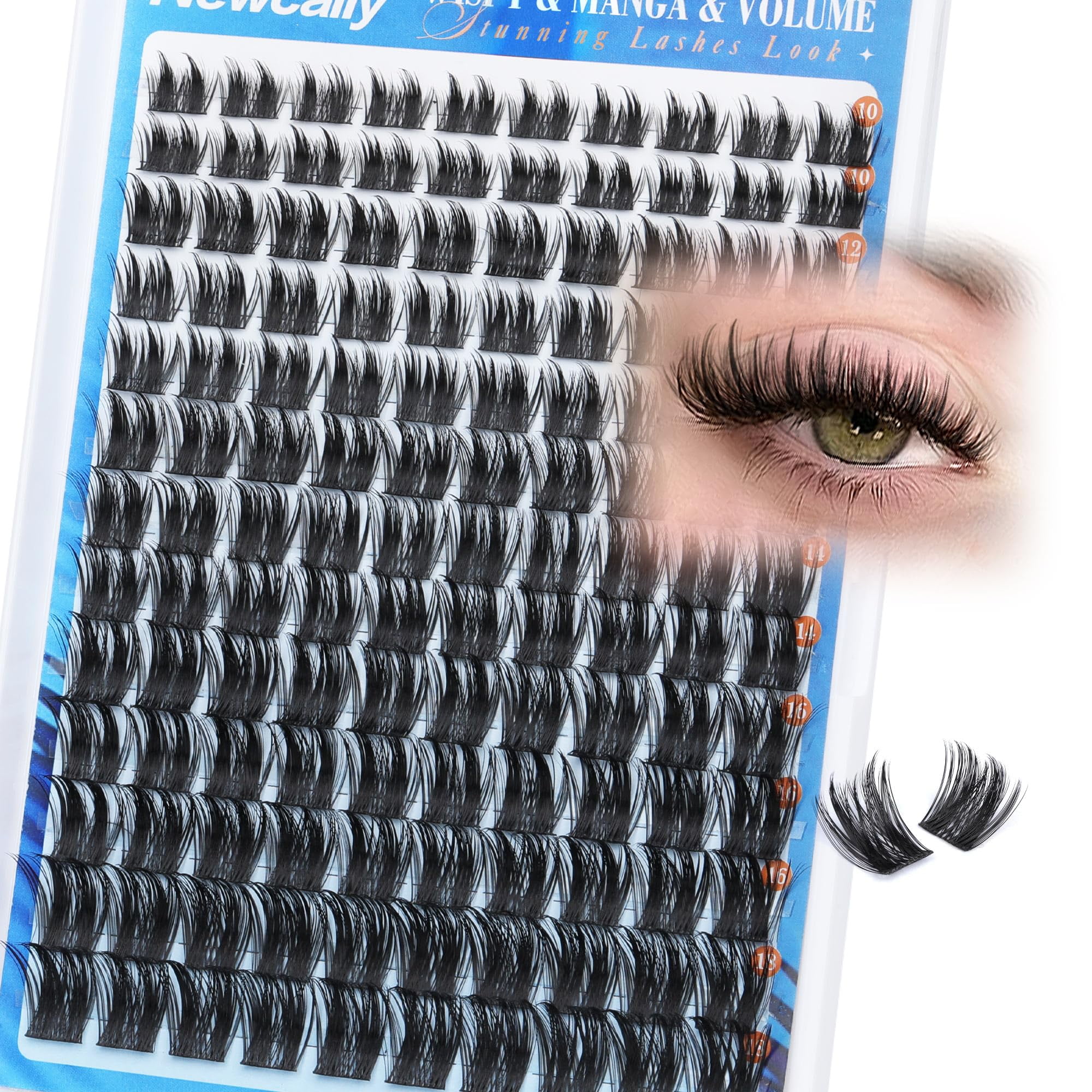 Eyelash Clusters Volume Lash TSF6 Clusters Manga Spike Individual ...