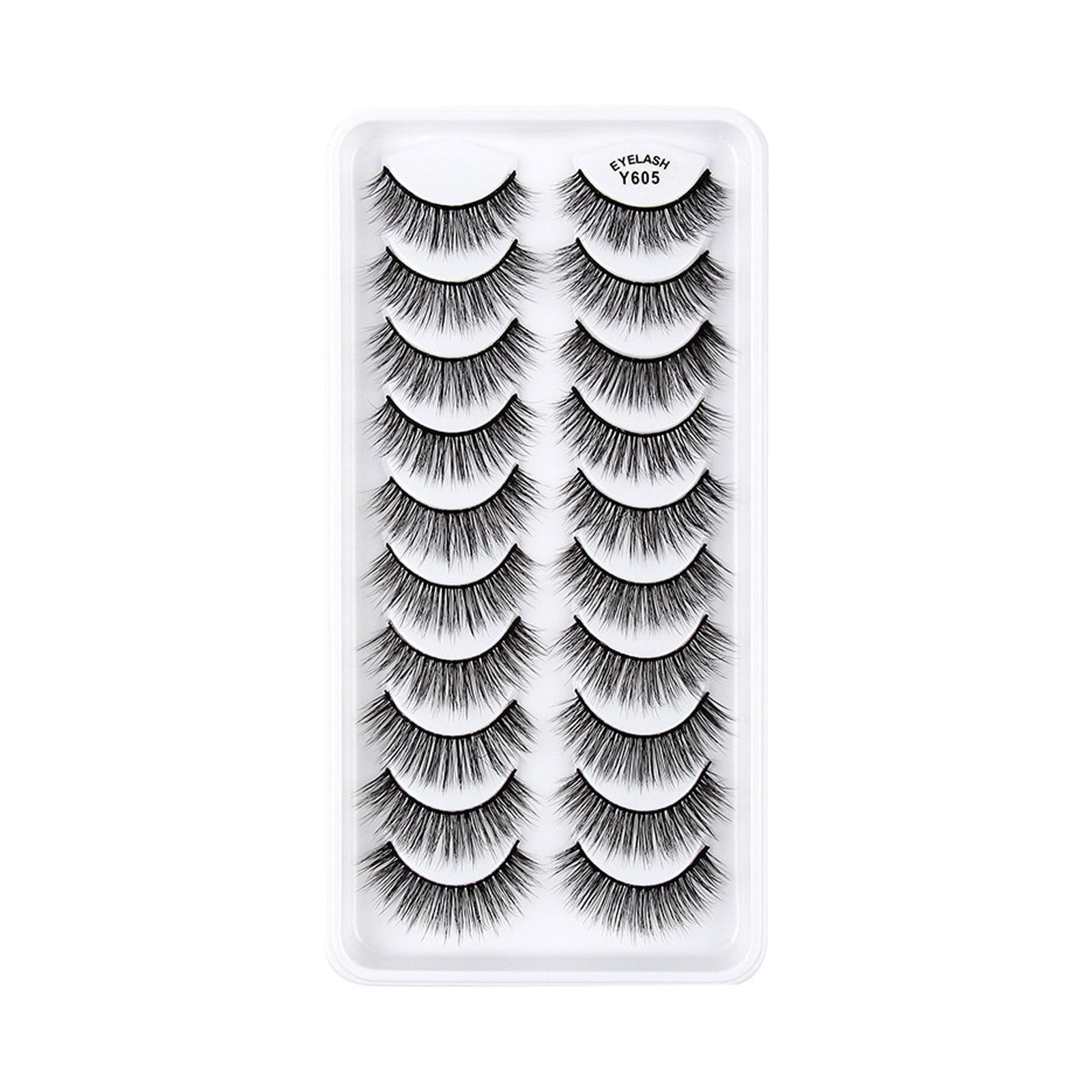 Eyelash Containers Clear 3d Natural Lashes Eye Lashes with Glue ...