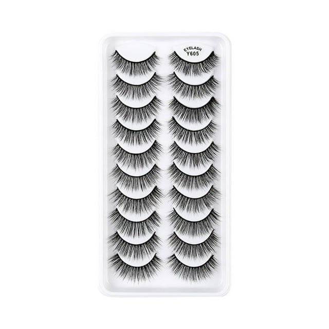 Eyelash Containers Clear 3d Natural Lashes Eye Lashes with Glue ...