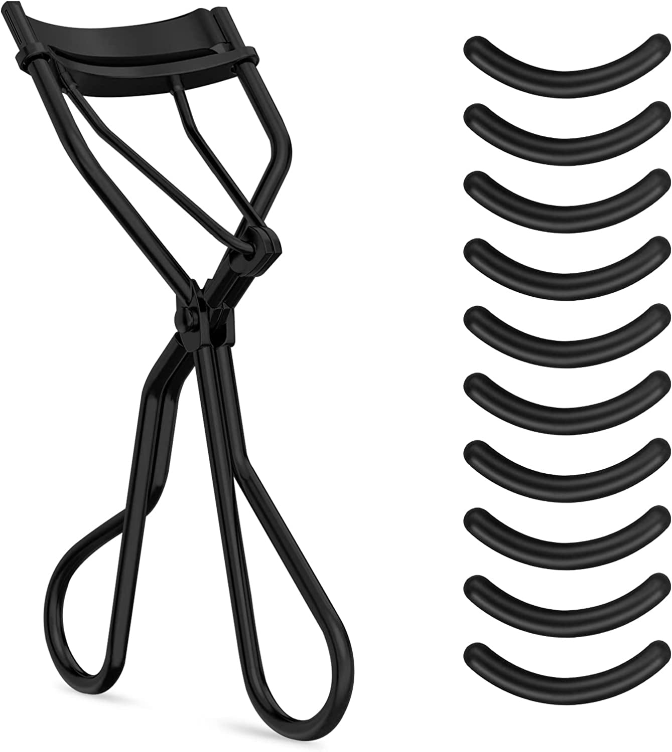 Eyelash Curlers with 10 Refill Silicone Pads, Rose Golden Eyelashes ...