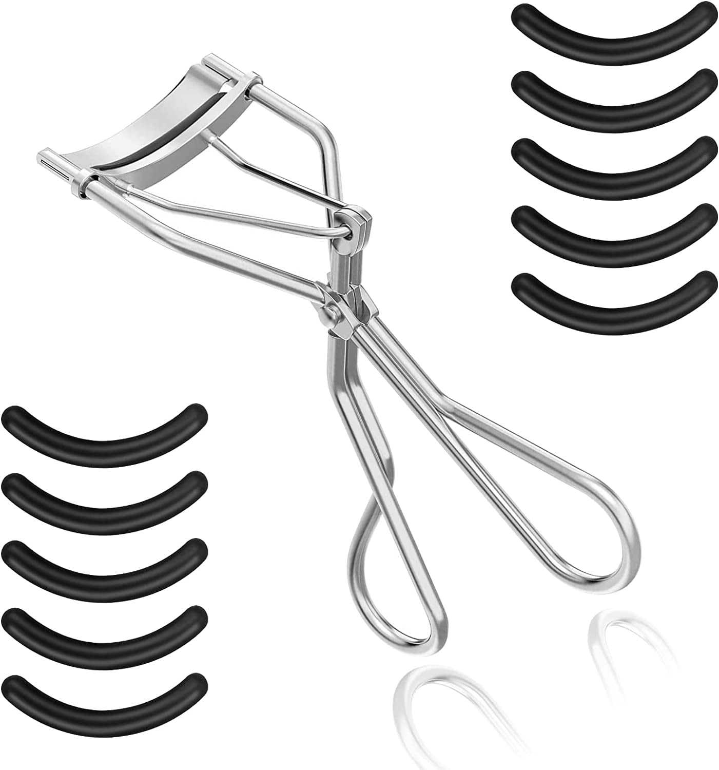 Eyelash Curlers with 10 Refill Silicone Pads, Rose Golden Eyelashes ...