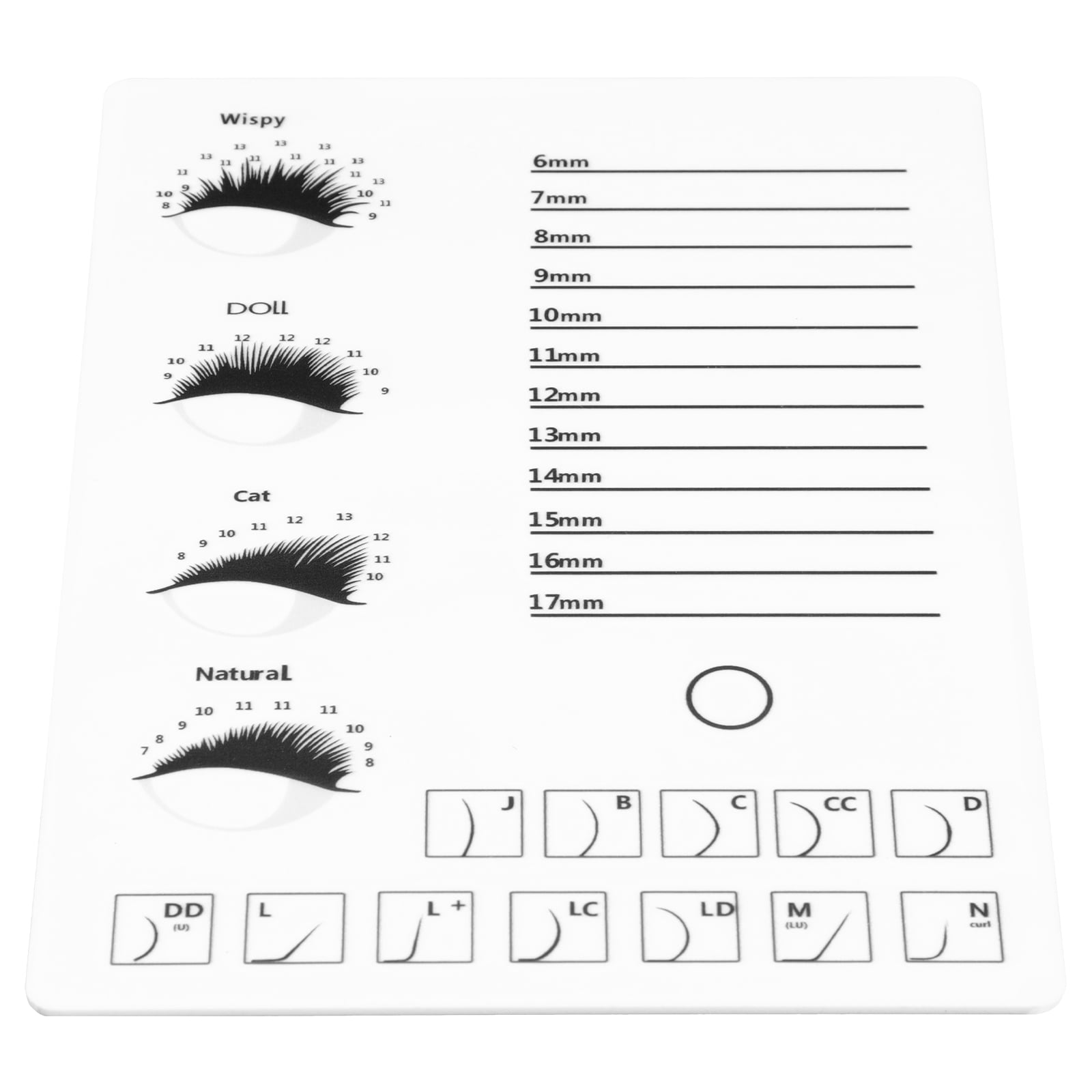 Eyelash Display Board Eyelashes Extension Adhesive Measuring Tools for ...