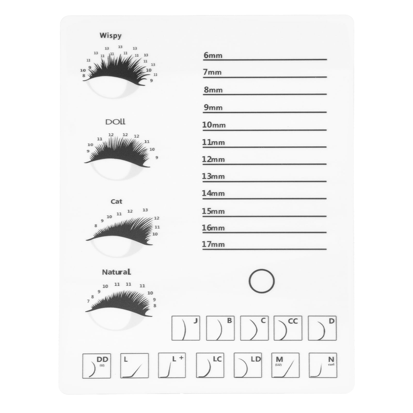 Acrylic Eyelash Display Board for Beauty Salon 1pc White Perfect for ...