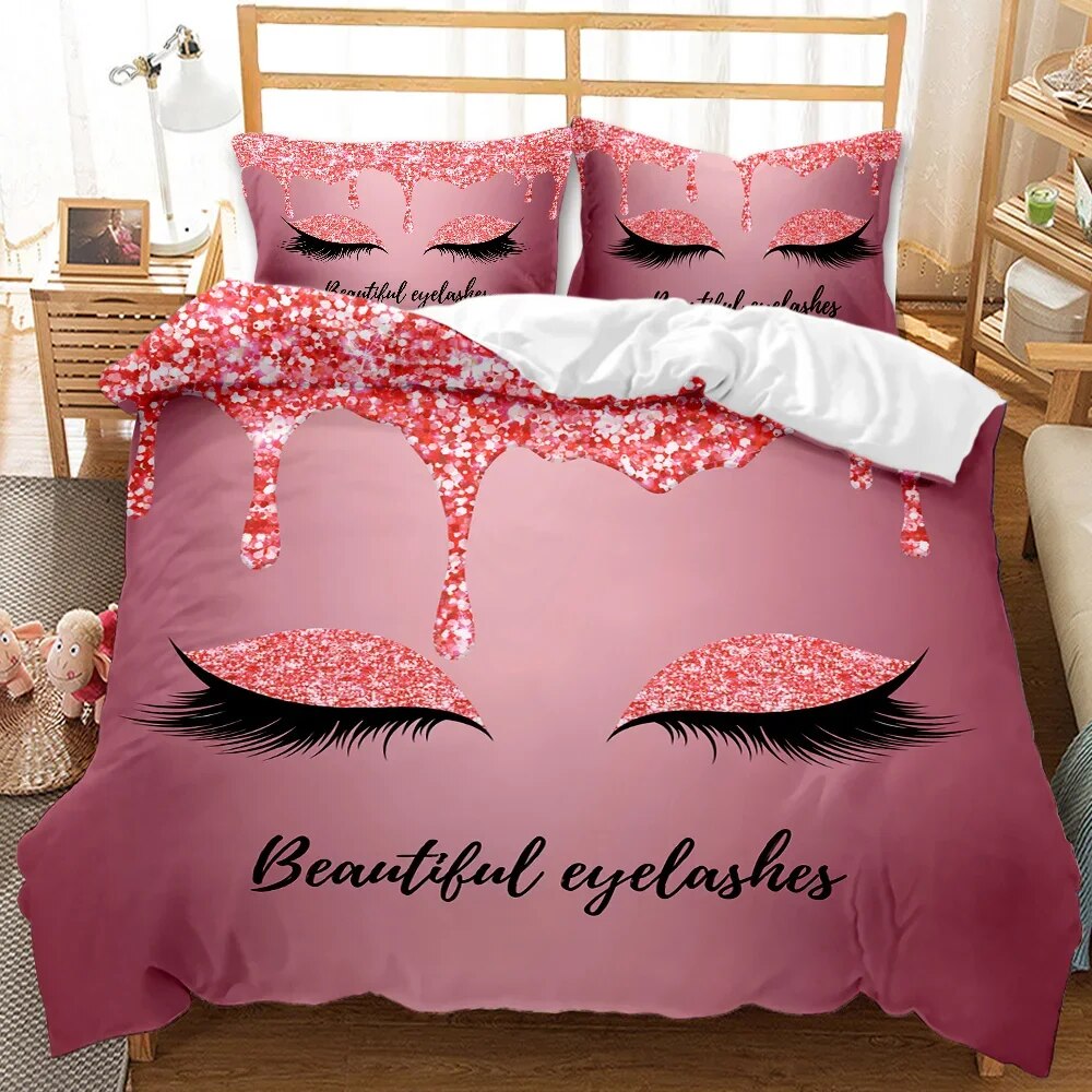 Eyelash Duvet Cover Closed Eyes Glamor Makeup Cosmetics Beauty Feminine ...