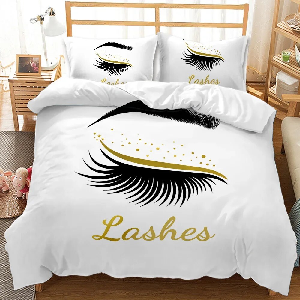 Eyelash Duvet Cover Closed Eyes Glamor Makeup Cosmetics Beauty Feminine ...