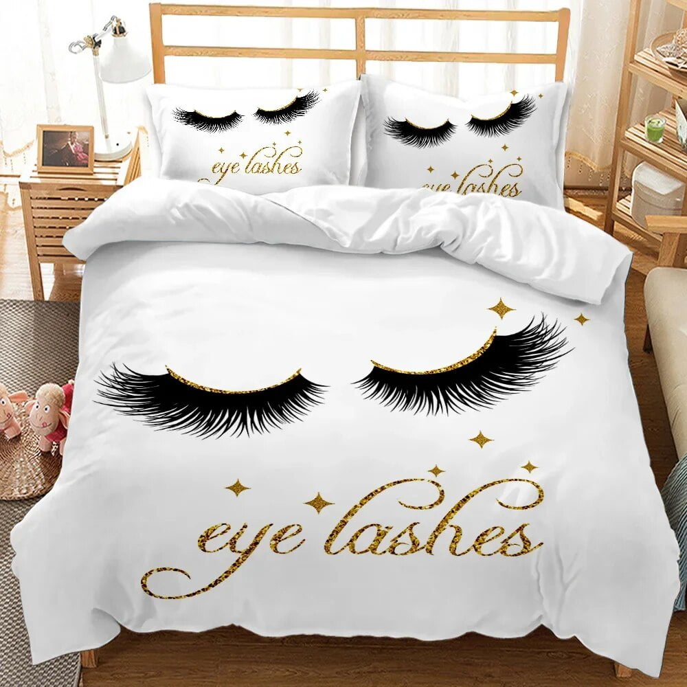 Eyelash Duvet Cover Closed Eyes Glamor Makeup Cosmetics Beauty Feminine ...