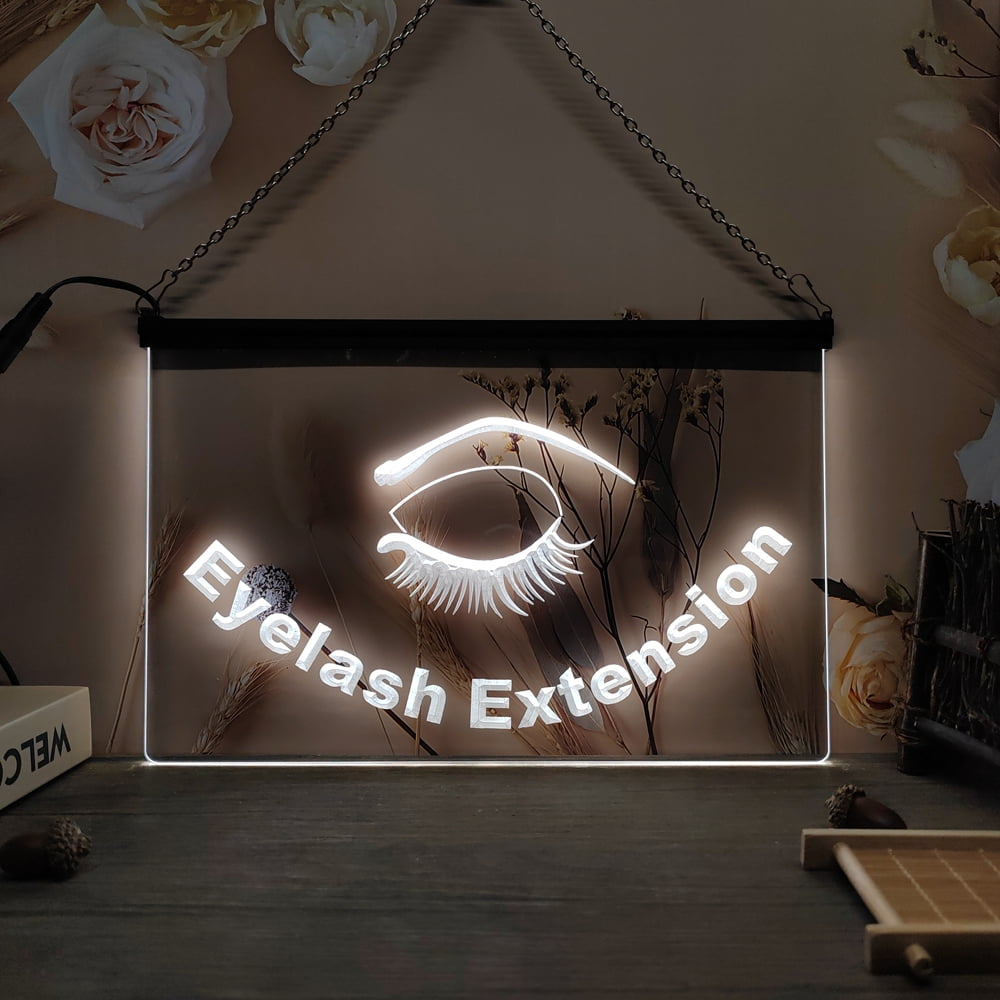 Eyelash Extension Beauty Salon Vintage LED Neon Sign-Posters,3DCarving ...